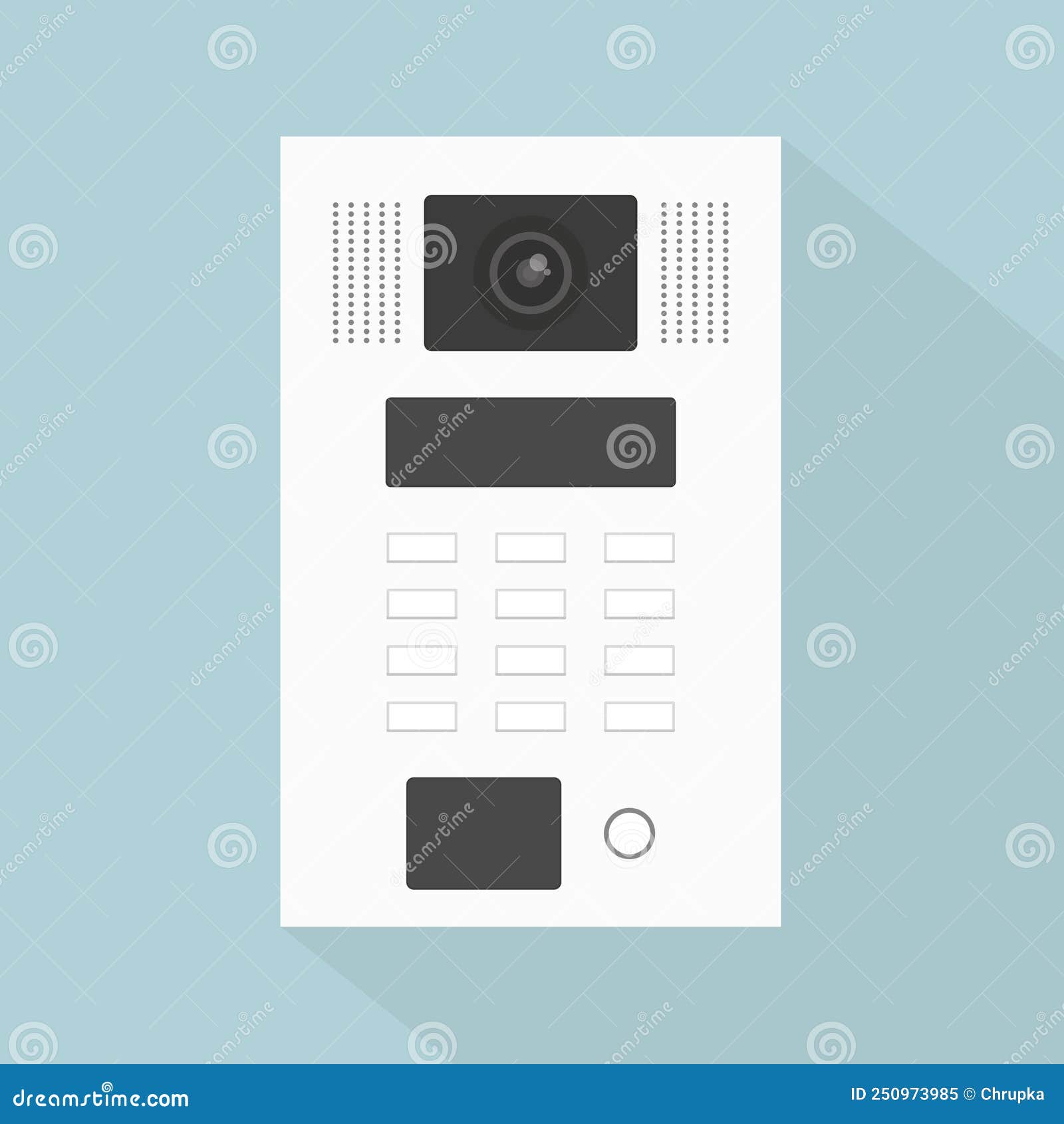 House intercom with camera stock vector. Illustration of control ...