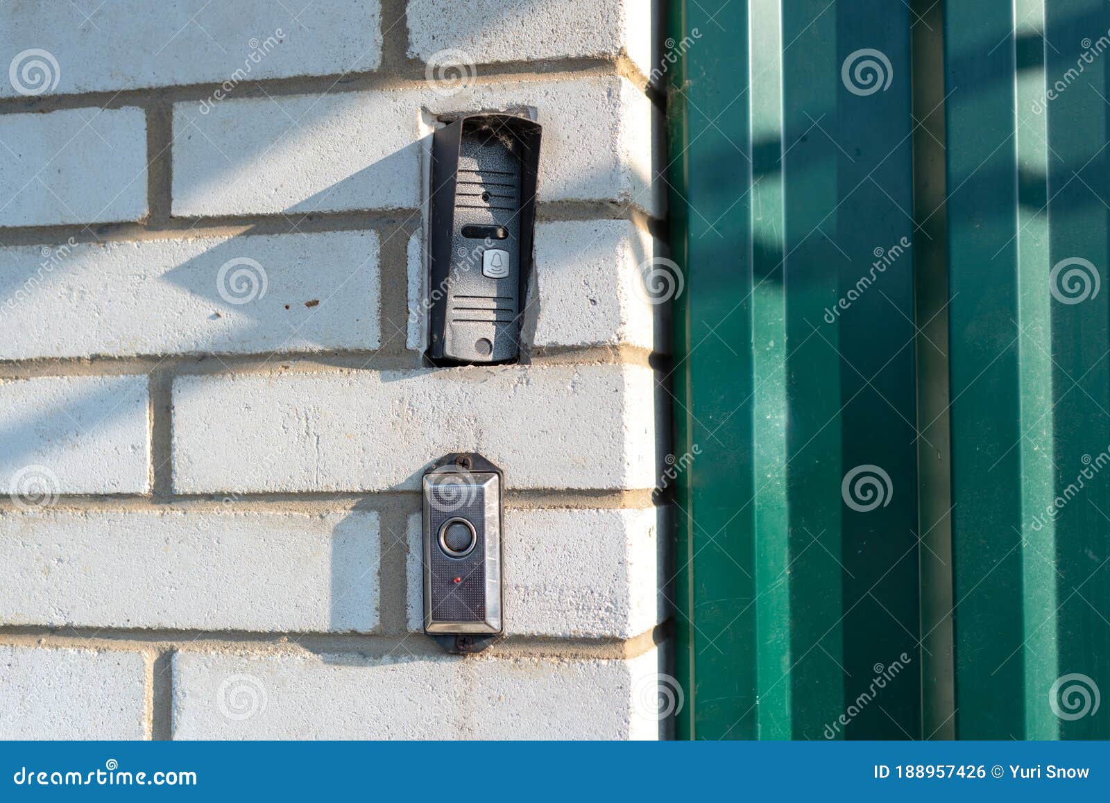 House Intercom on a Private House Stock Photo - Image of gate, access ...