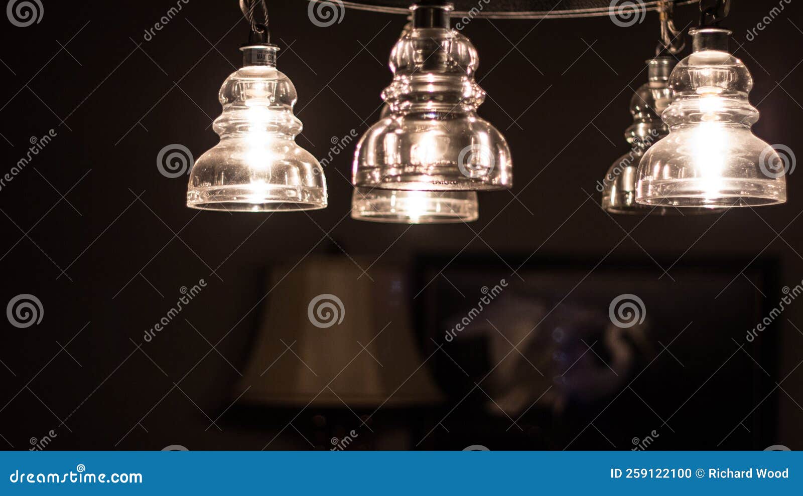 View of an Artistic Light Fixture in a House Interior Stock Photo ...
