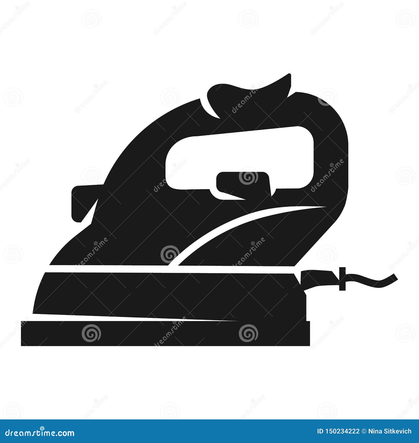 House Iron Icon, Simple Style Stock Vector - Illustration of laundry ...