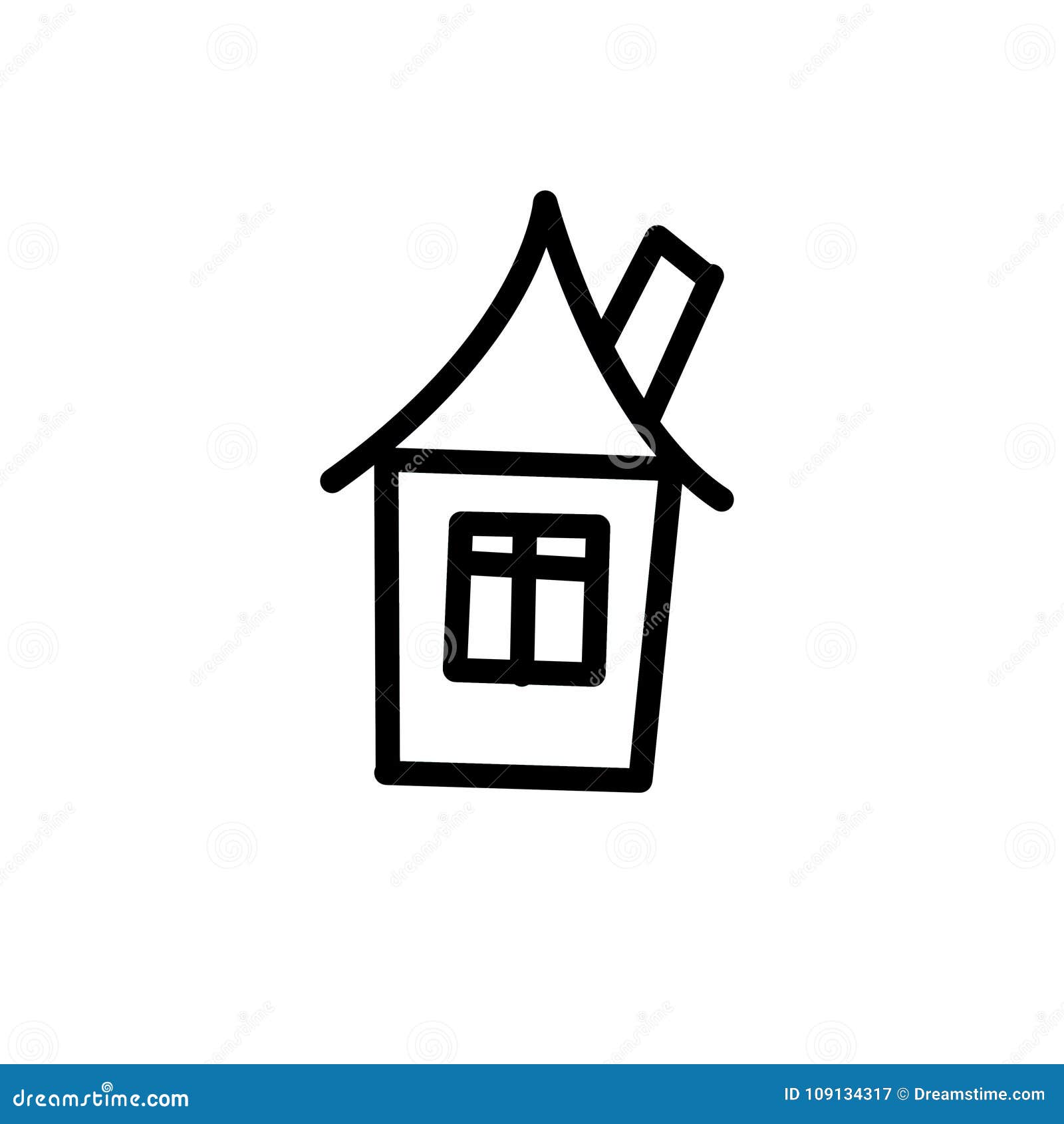 House isolated abstraction stock illustration. Illustration of sign ...