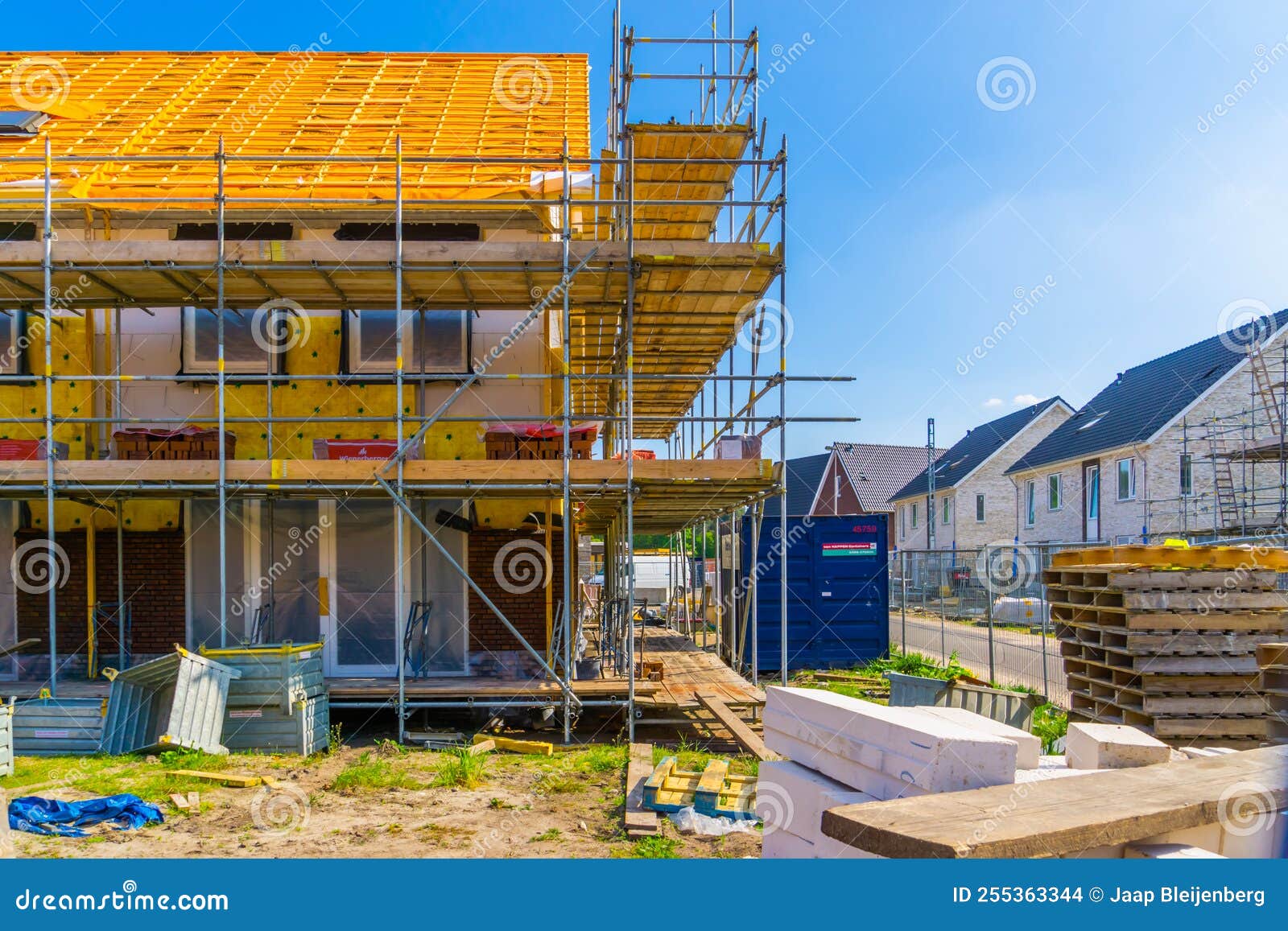 House with Jetty Being Constructed and Isolated, Construction Site in ...