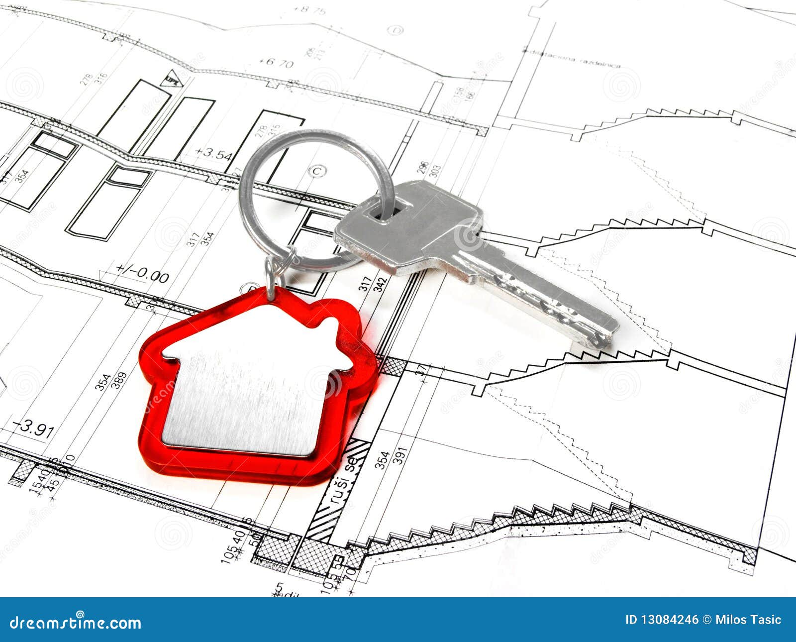 House key stock photo. Image of keyring, architectural - 13084246
