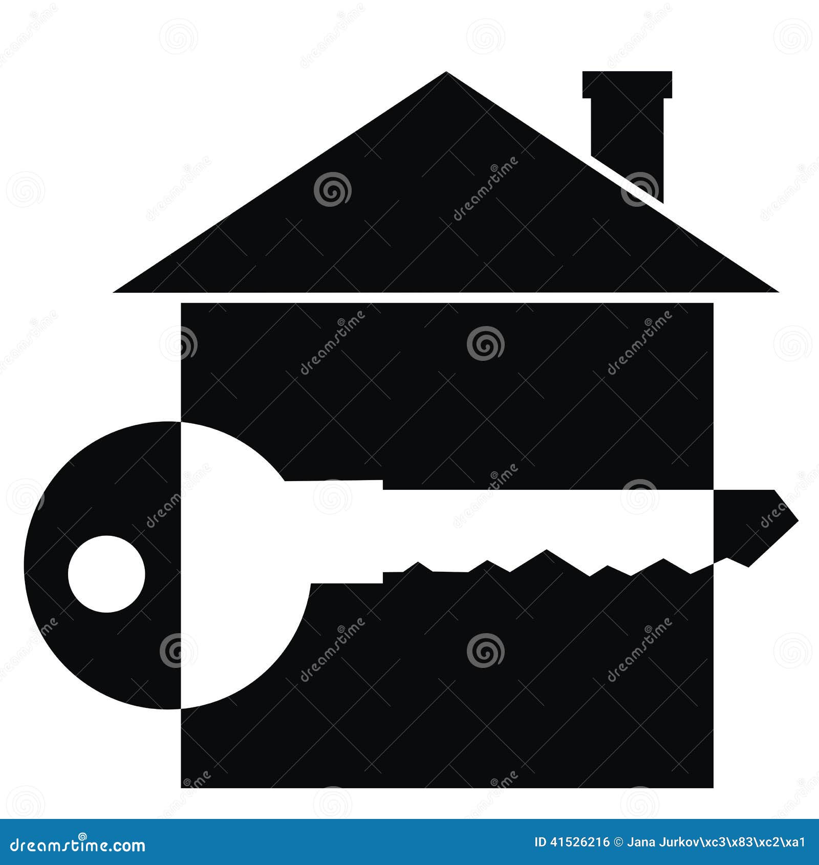 House and key stock vector. Illustration of immanence - 41526216