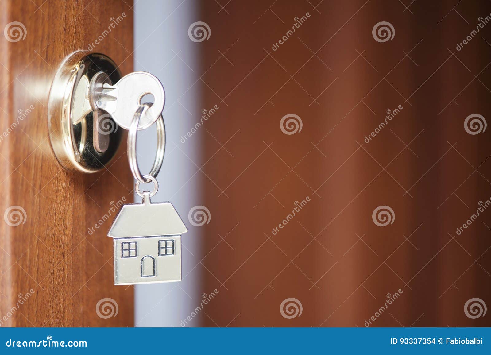 House key in the door stock photo. Image of door, business - 93337354