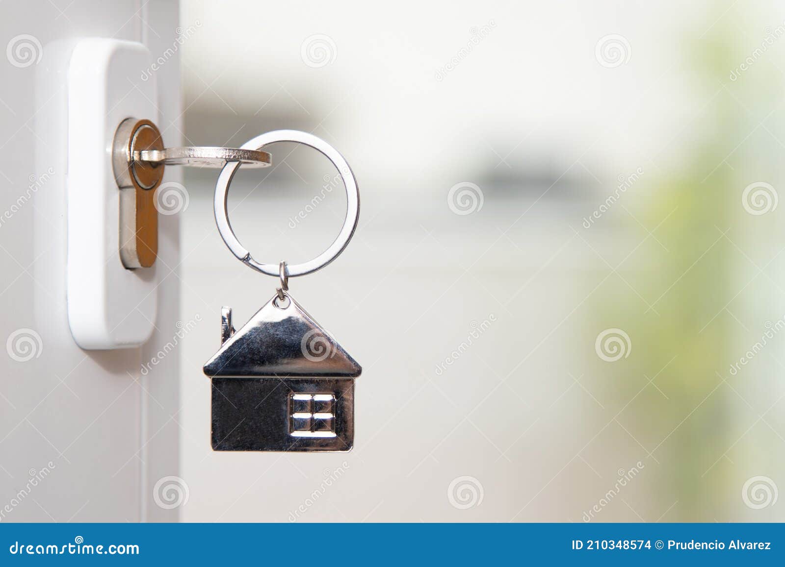 Keys in the Lock of the House Stock Photo - Image of door, access ...