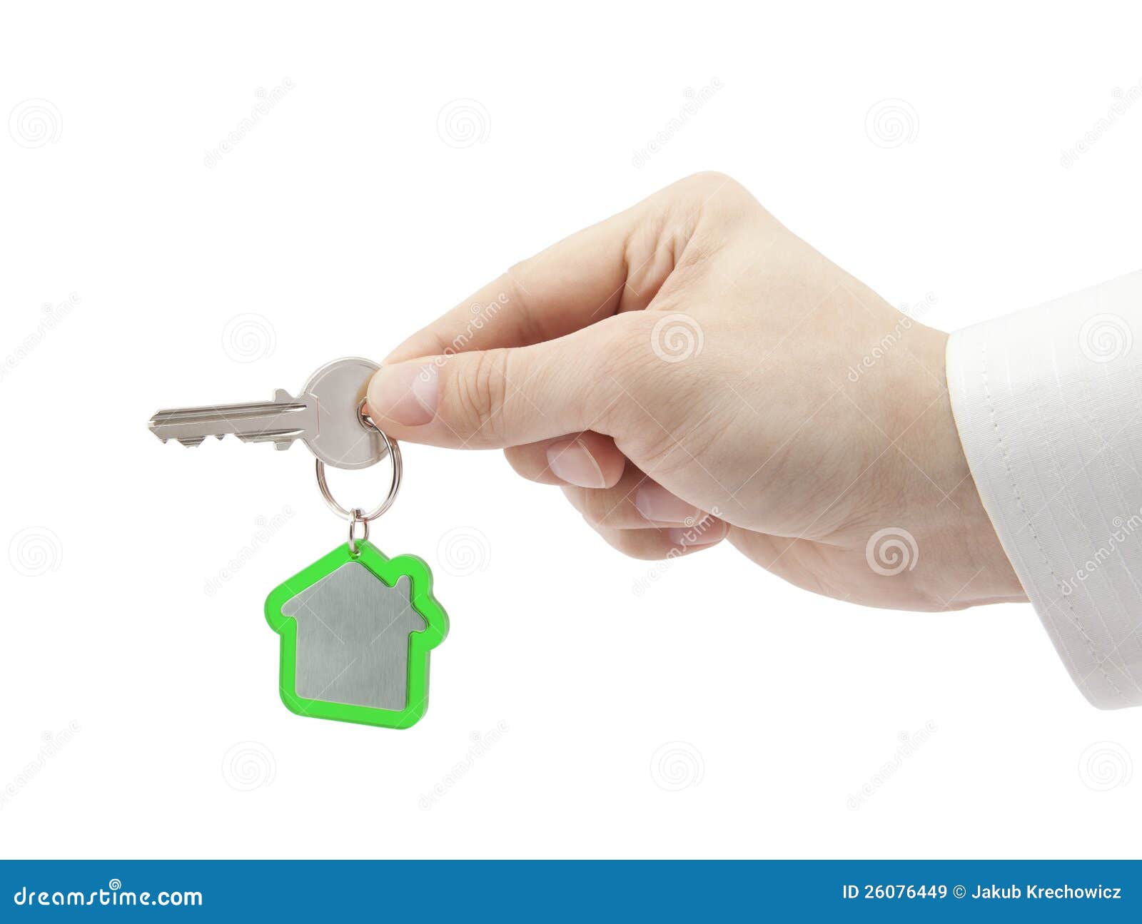 House Key in Hand Isolated on White Stock Image - Image of home, loan ...