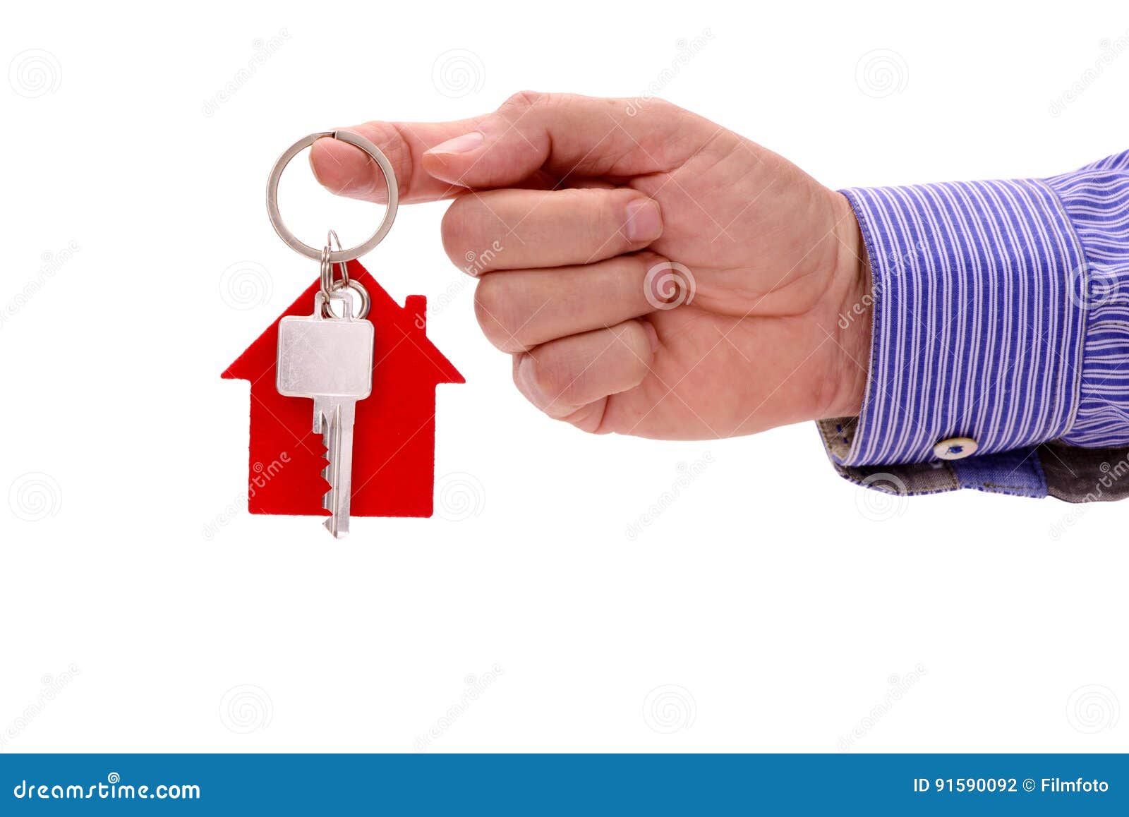 House Key in Hand of Real Estate Agent Stock Photo - Image of holding ...