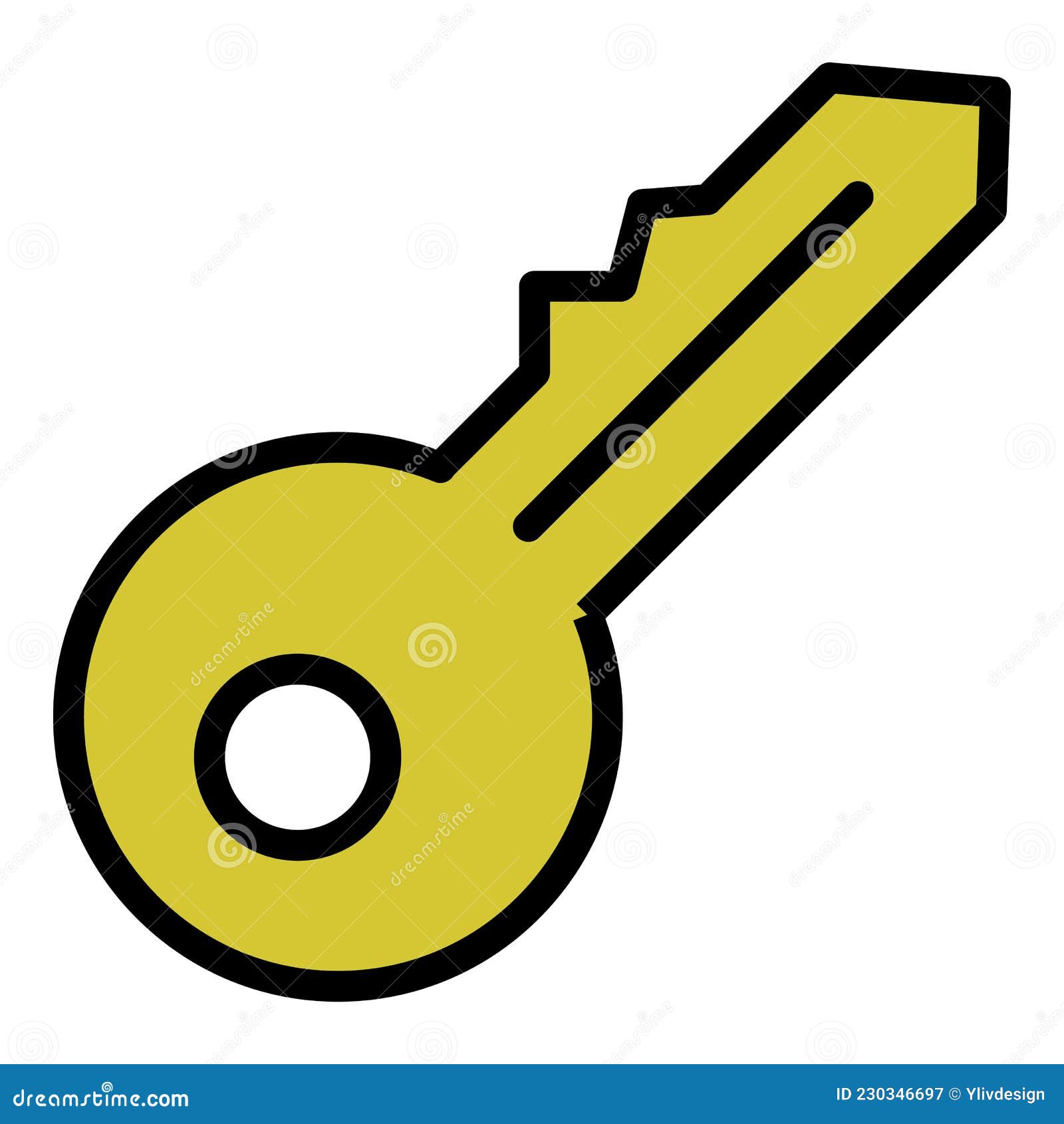 House Key Icon Color Outline Vector Stock Vector - Illustration of ...