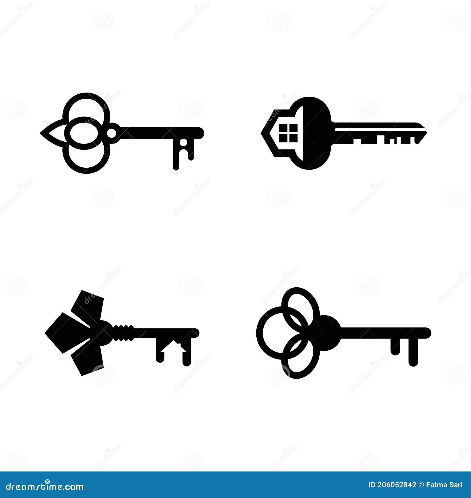 House key logo design stock vector. Illustration of isolated - 206052842