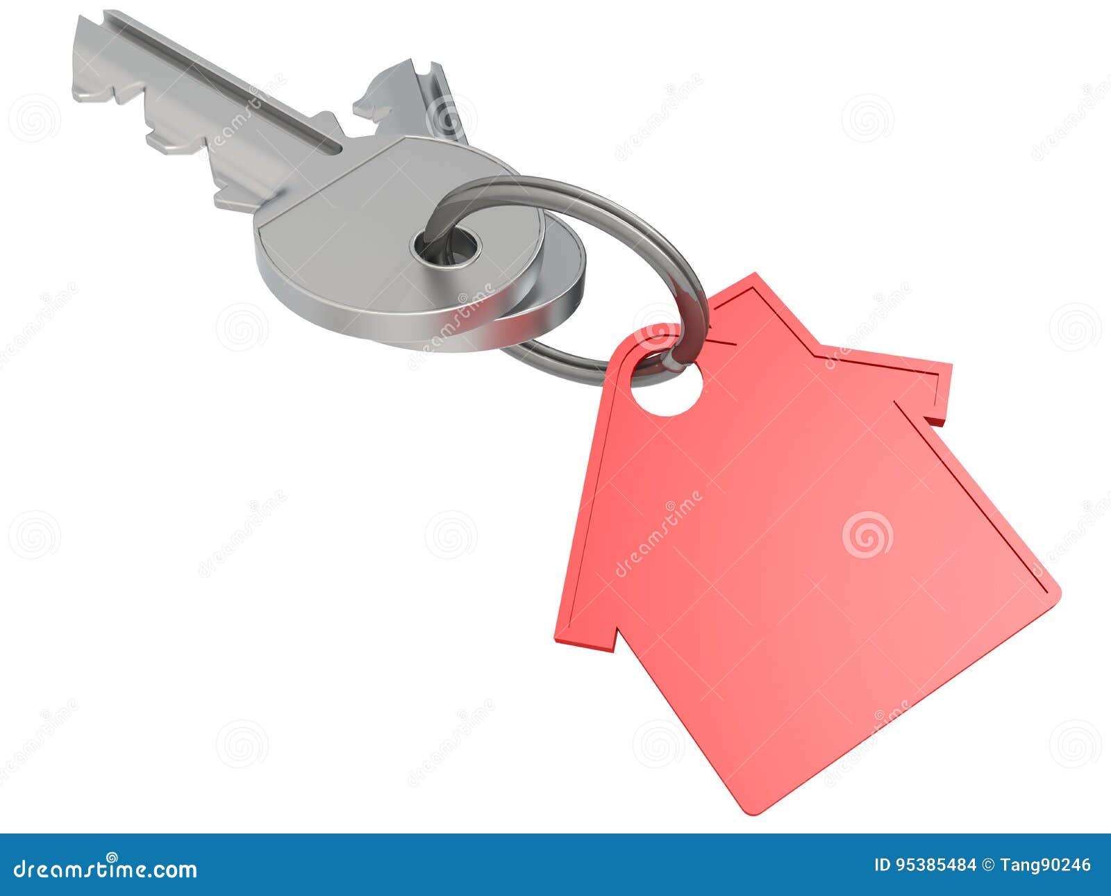 House Key with Red House Icon Stock Illustration - Illustration of real ...