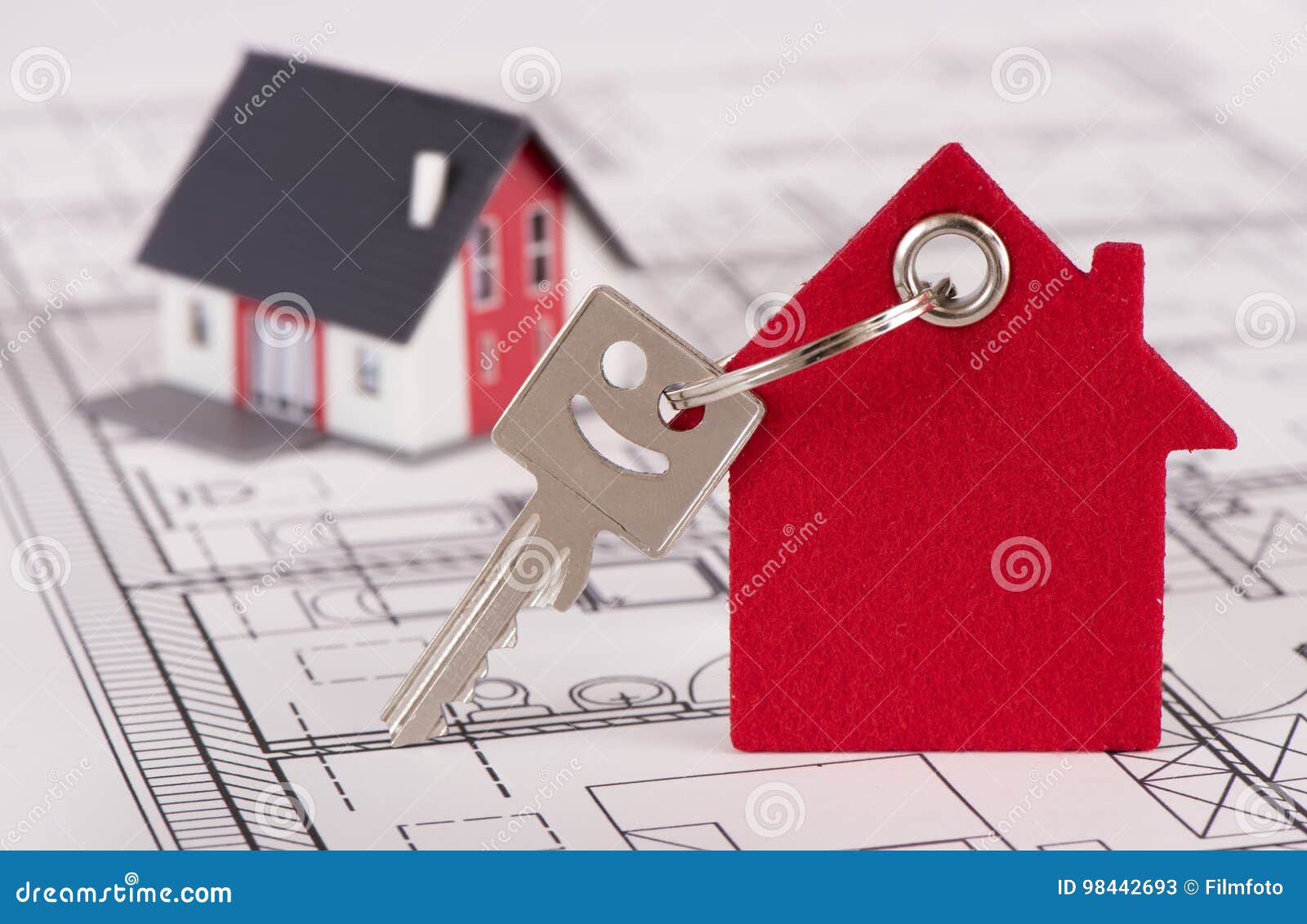 House Key on Construction Plan Stock Image - Image of concept, objects ...