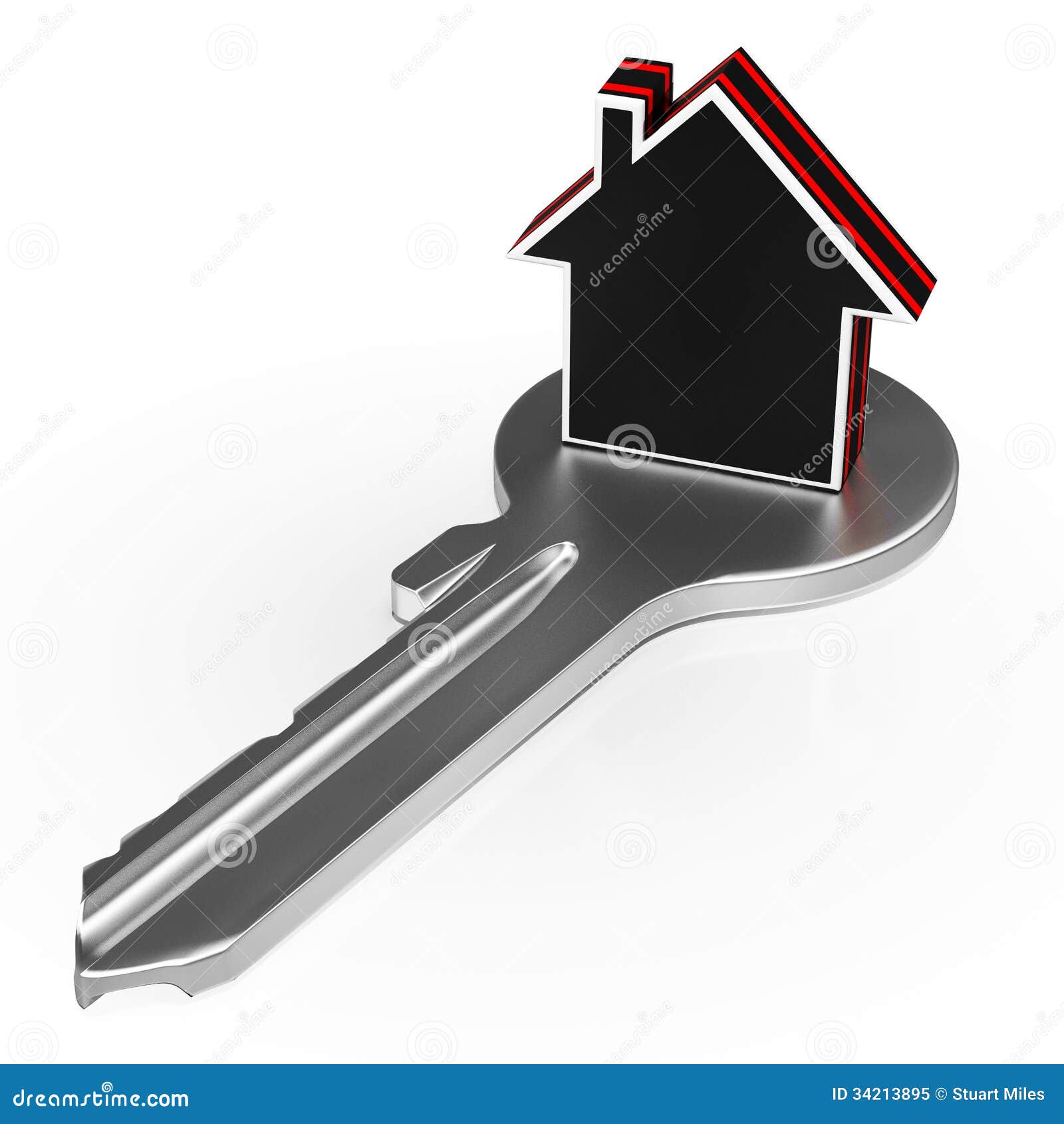House on Key Shows Security or Real Estate Stock Illustration ...