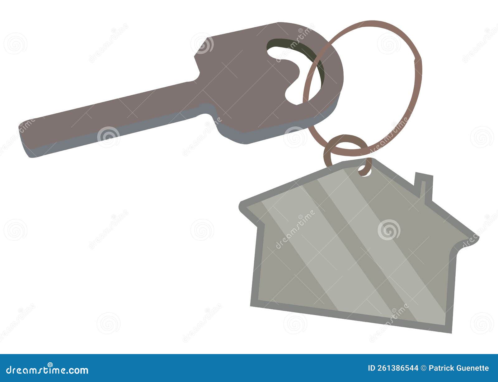 House keychain, icon stock vector. Illustration of home - 261386544