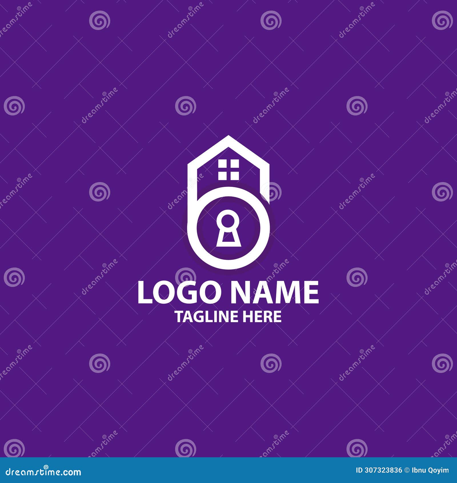 Keyhole Logo Design Template, Lock Or Locker Logo Vector ...