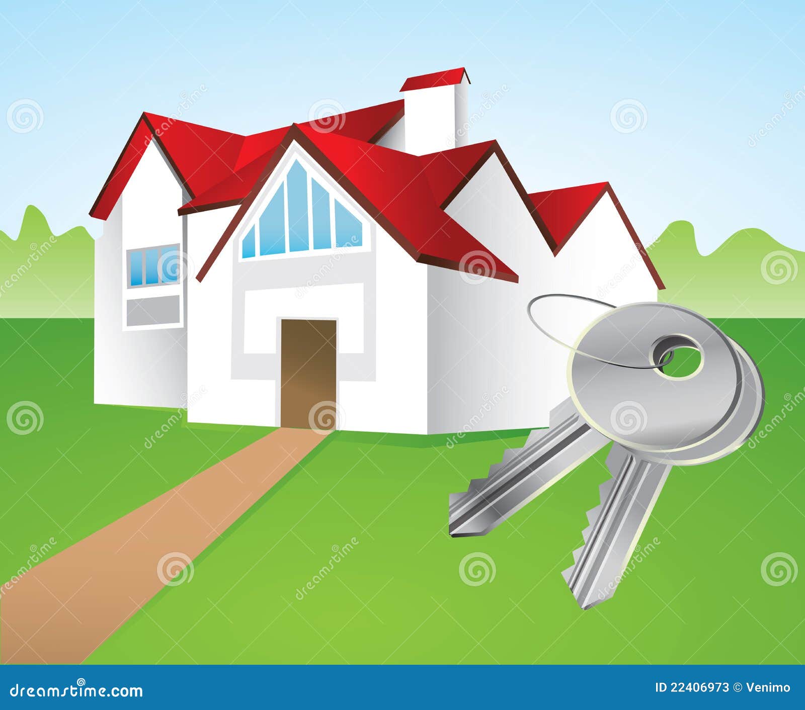 House and keys stock vector. Illustration of roof, cozy - 22406973