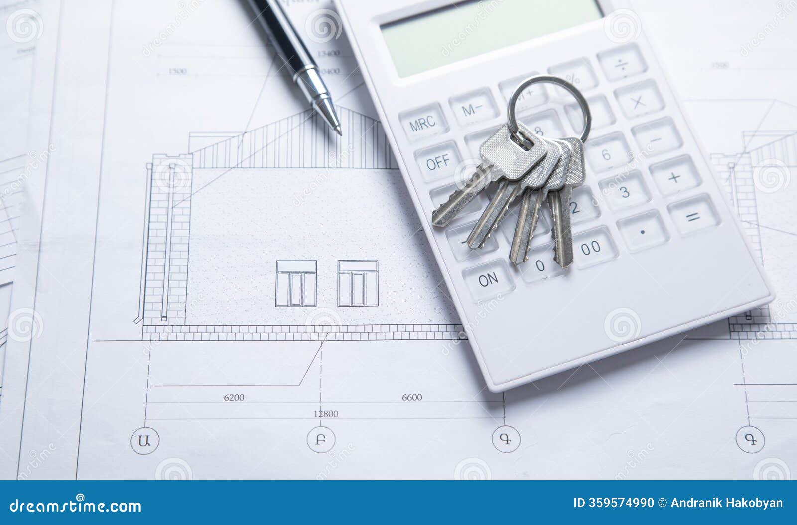 House Keys on Architectural Project Plan Stock Photo - Image of ...