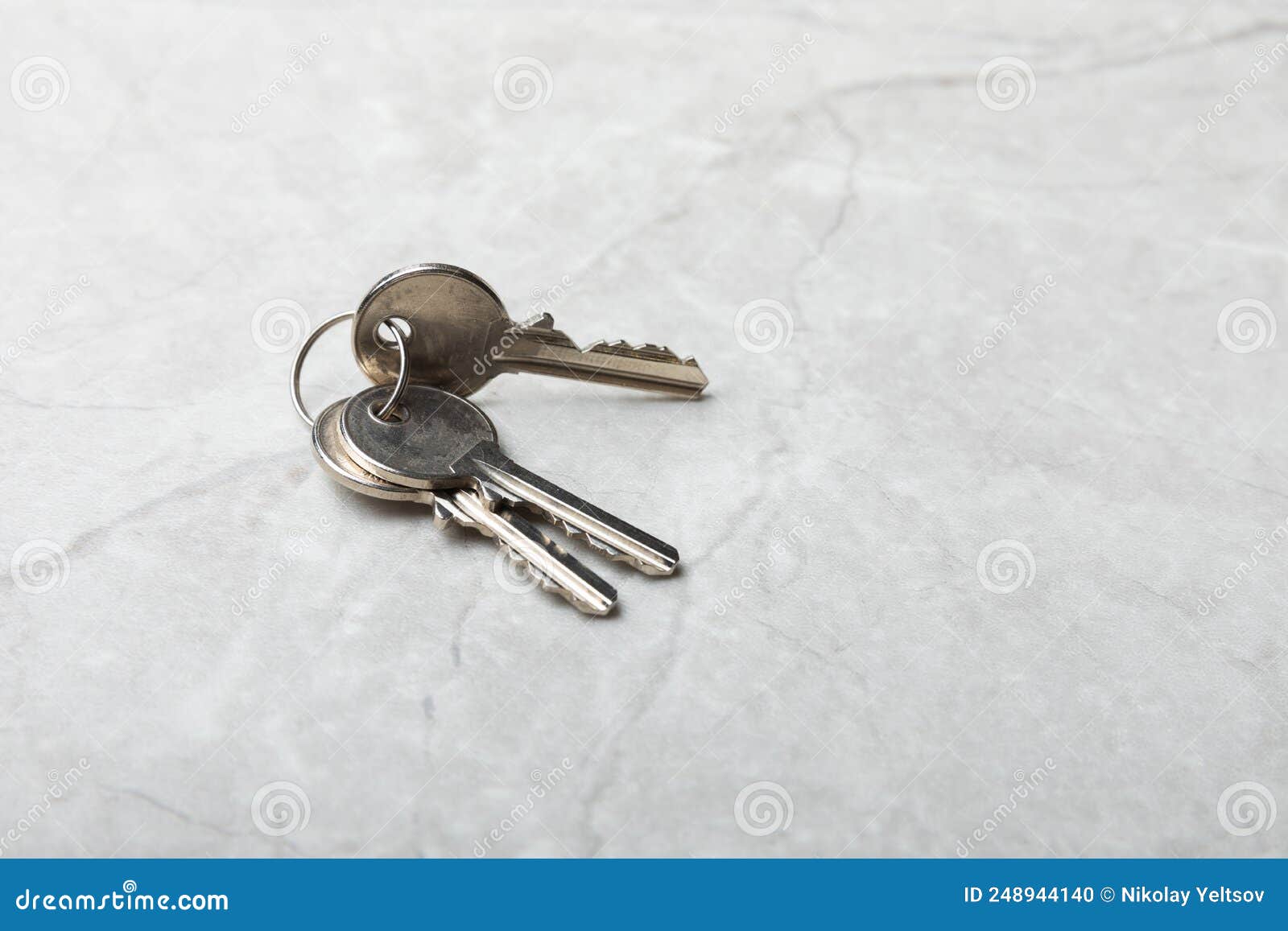 House Keys .Composition on Gray Marble Background.Design Element Stock ...