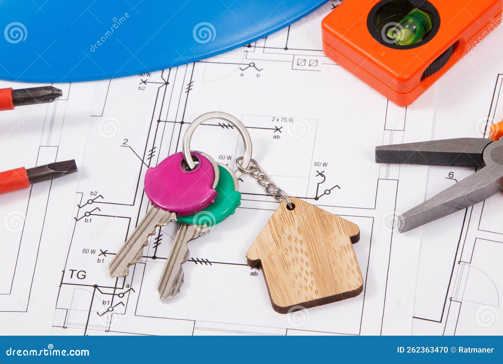House Keys, Electrical Construction Diagrams and Work Tools for ...