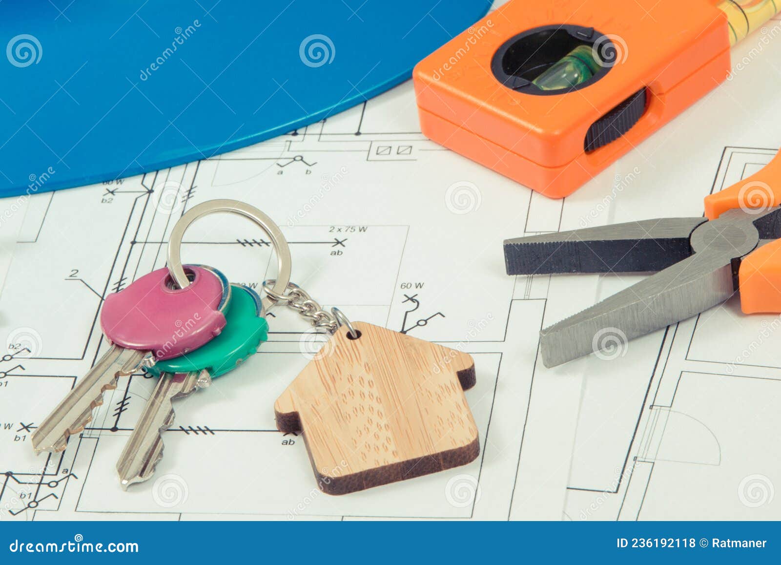 House Keys, Electrical Construction Diagrams and Work Tools for ...