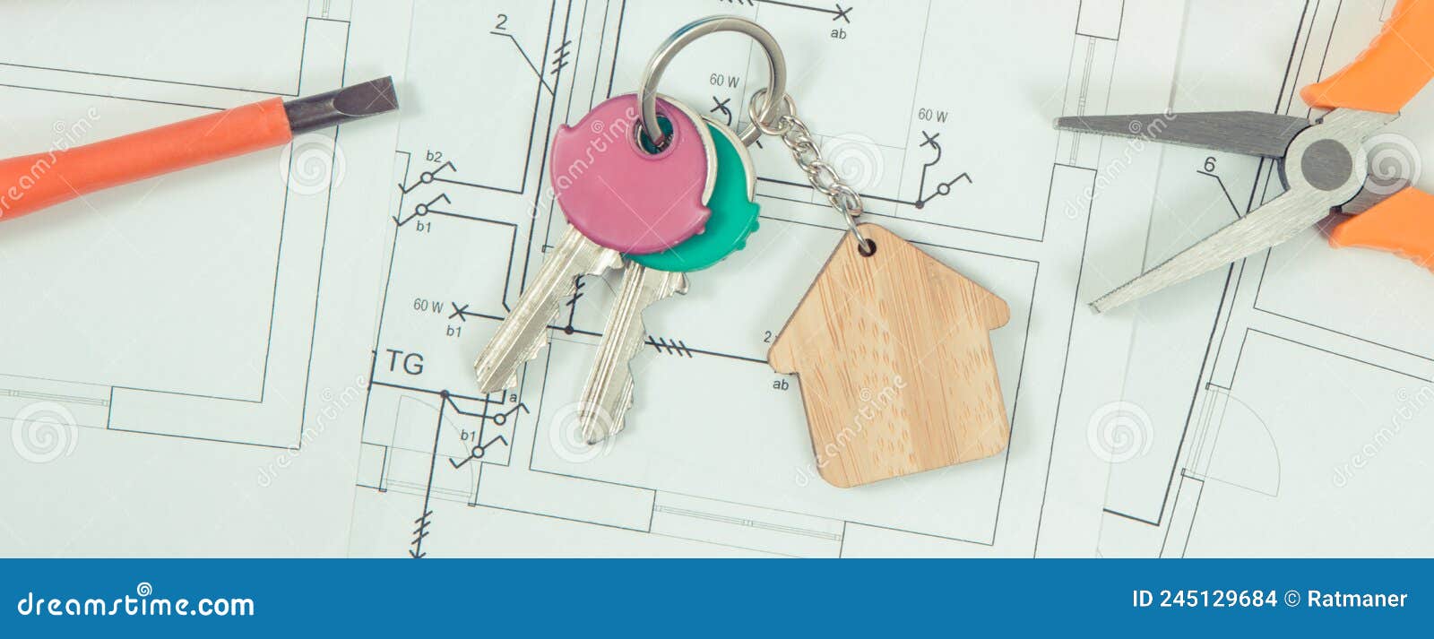 House Keys, Electrical Construction Diagrams and Work Tools for ...