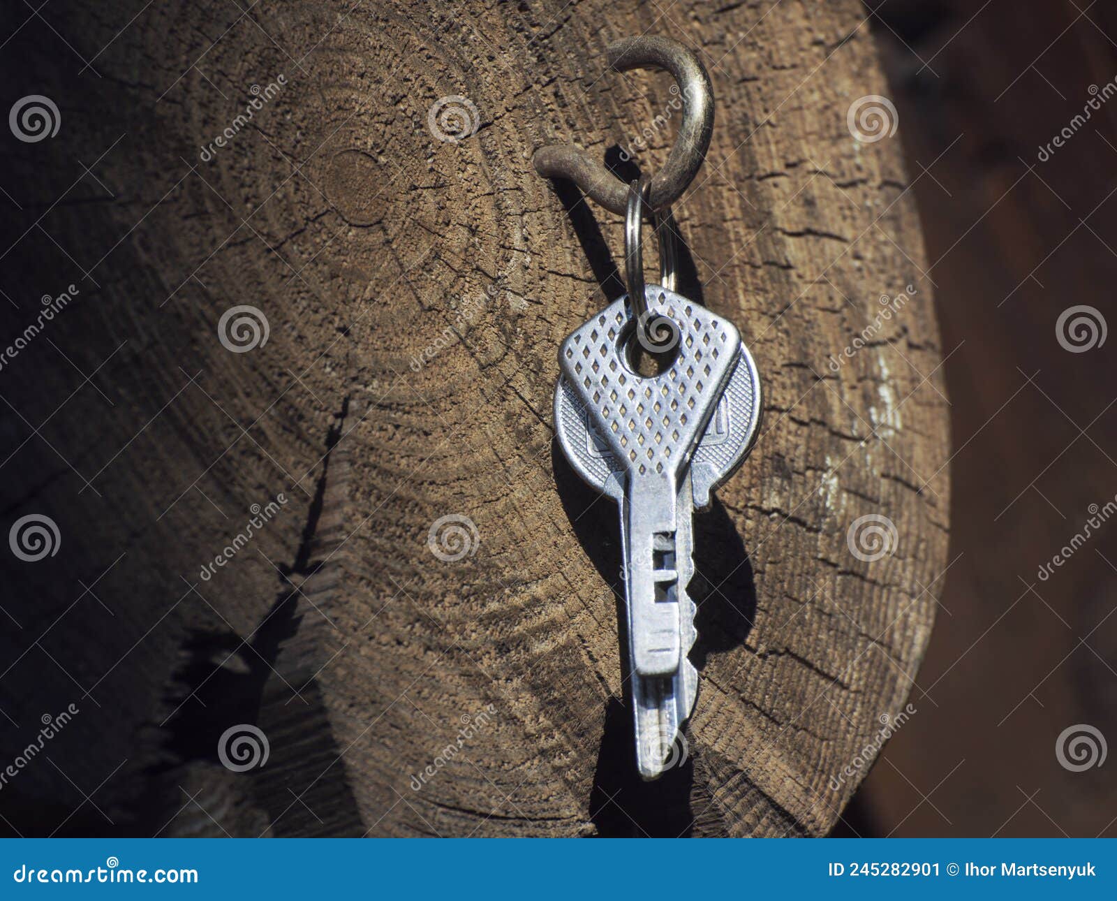 House Keys Hang on a Hook. Vintage Style Photo Stock Image - Image of ...