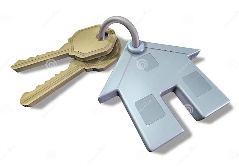 House and keys isolated stock illustration. Illustration of rates ...