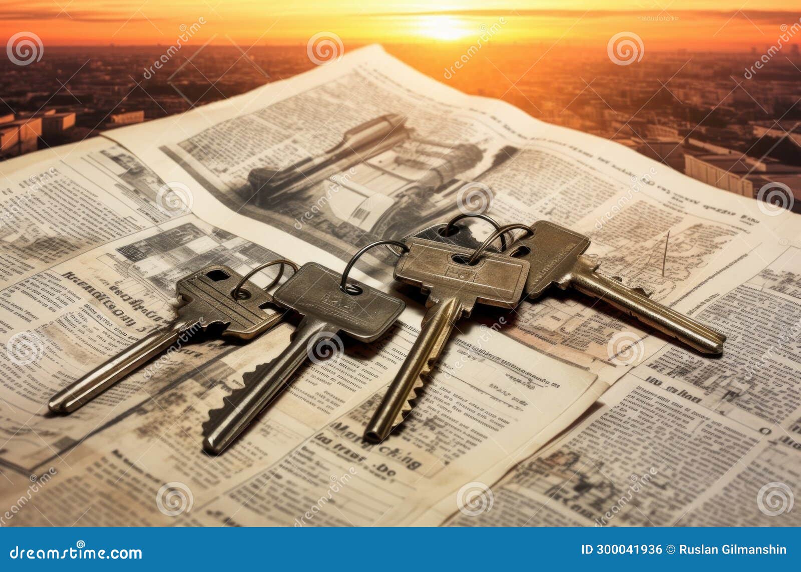 House Keys on a House Plan Blueprint Concept for New House Design or ...