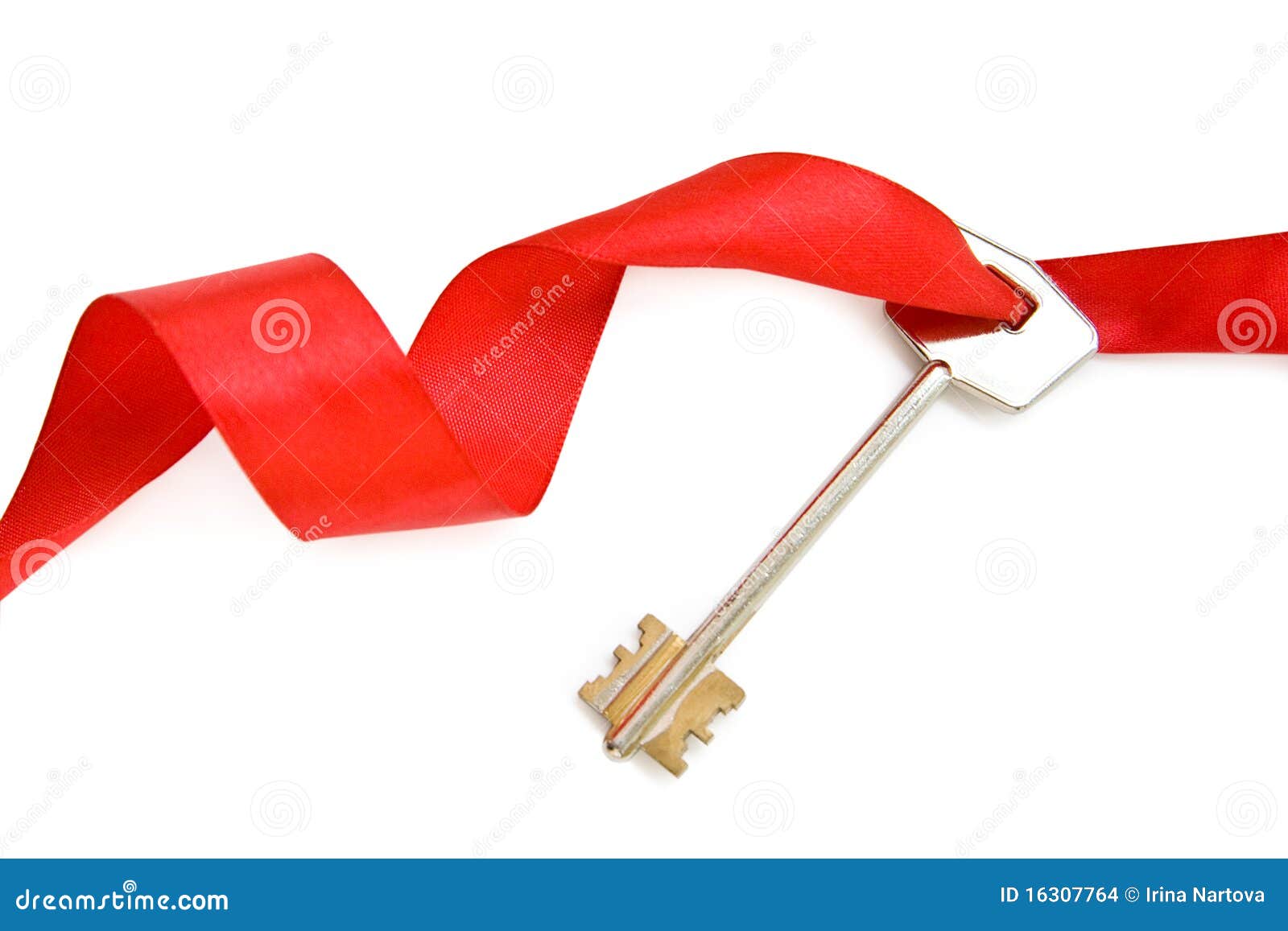 House keys with red ribbon stock photo. Image of background - 16307764