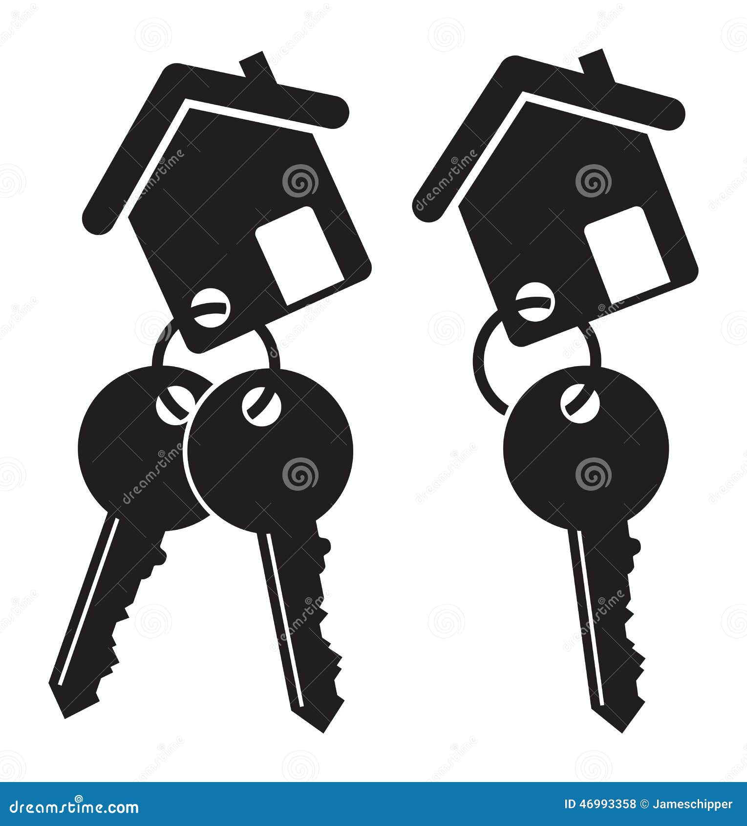 House keys stock vector. Illustration of simple, original - 46993358