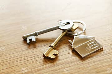 House keys on a table stock image. Image of wood, house - 100195947