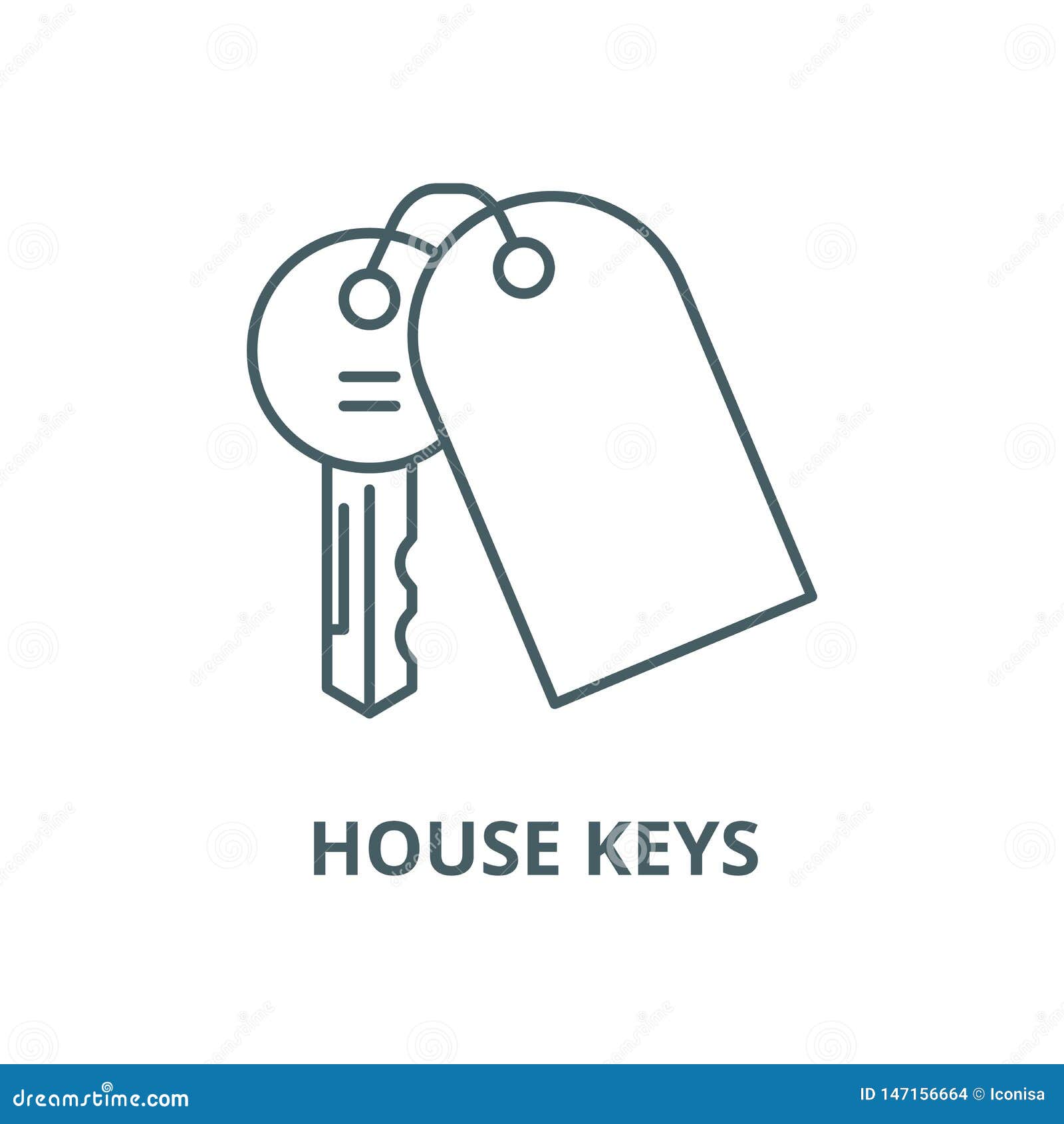 House Keys Vector Line Icon, Linear Concept, Outline Sign, Symbol Stock ...