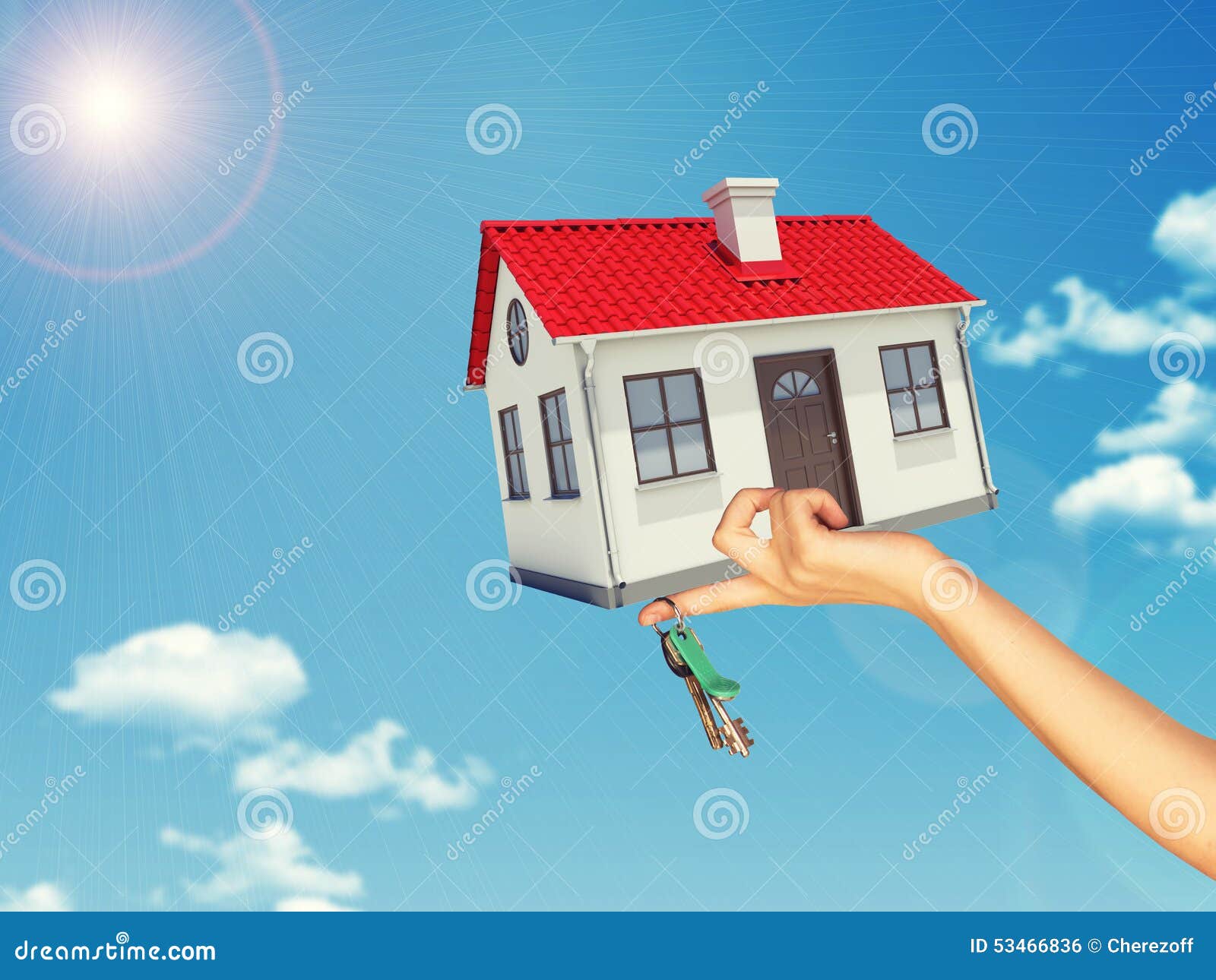 House and Keys in Womans Left Hand Stock Photo - Image of closeup ...