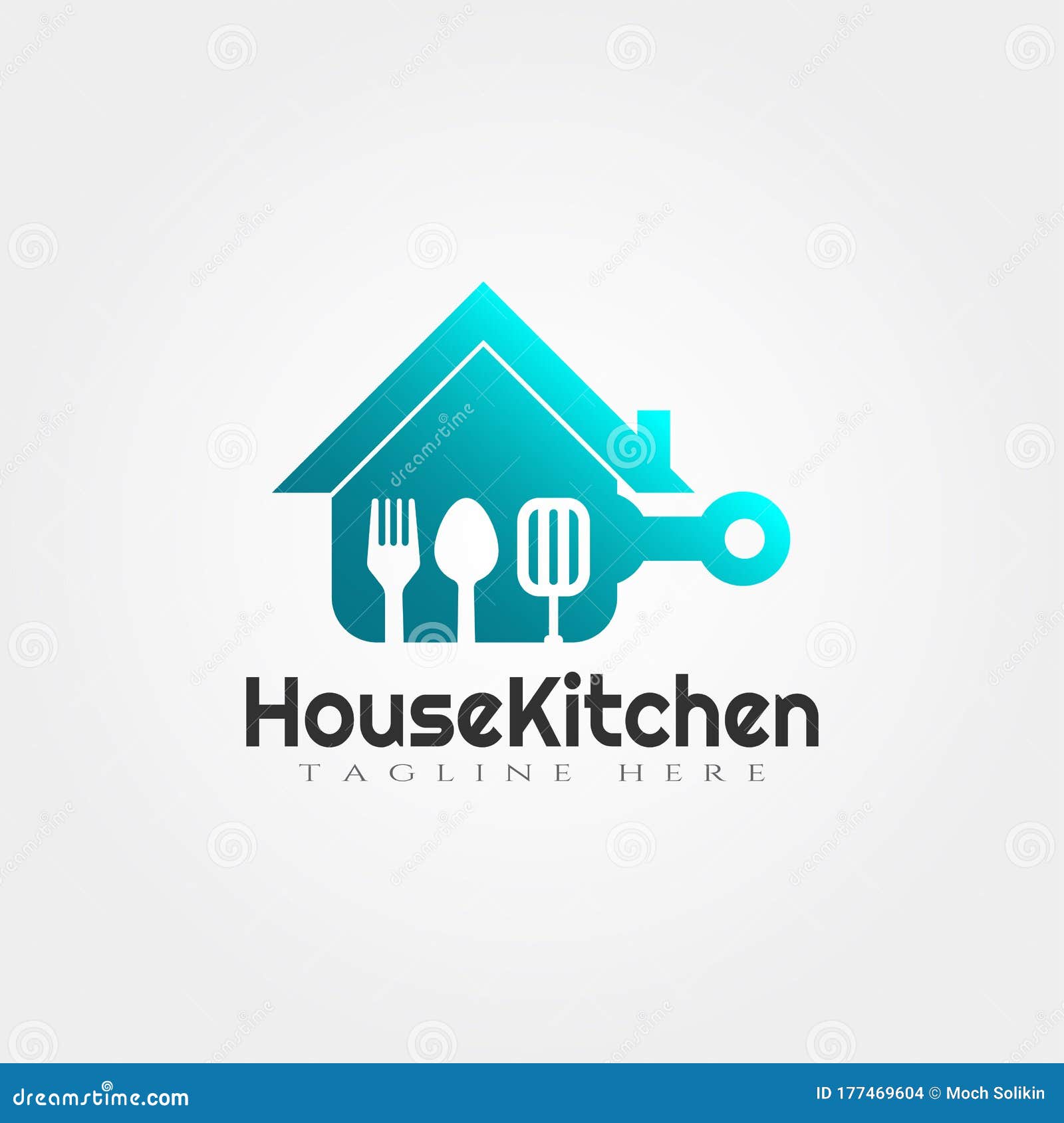 House Kitchen Vector Logo Design,food Icon Stock Vector - Illustration ...