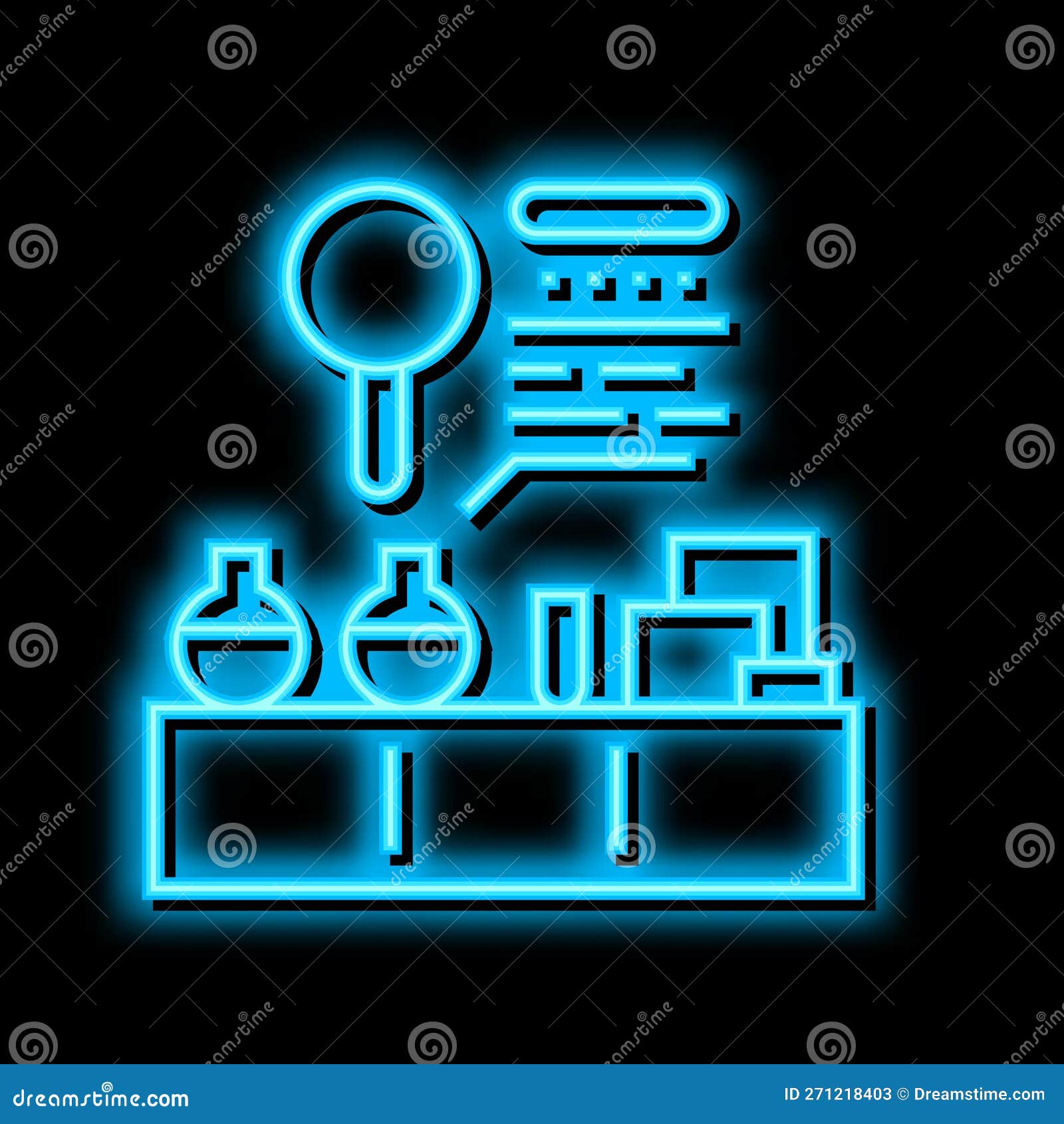 In-house Laboratory Neon Glow Icon Illustration Stock Vector ...