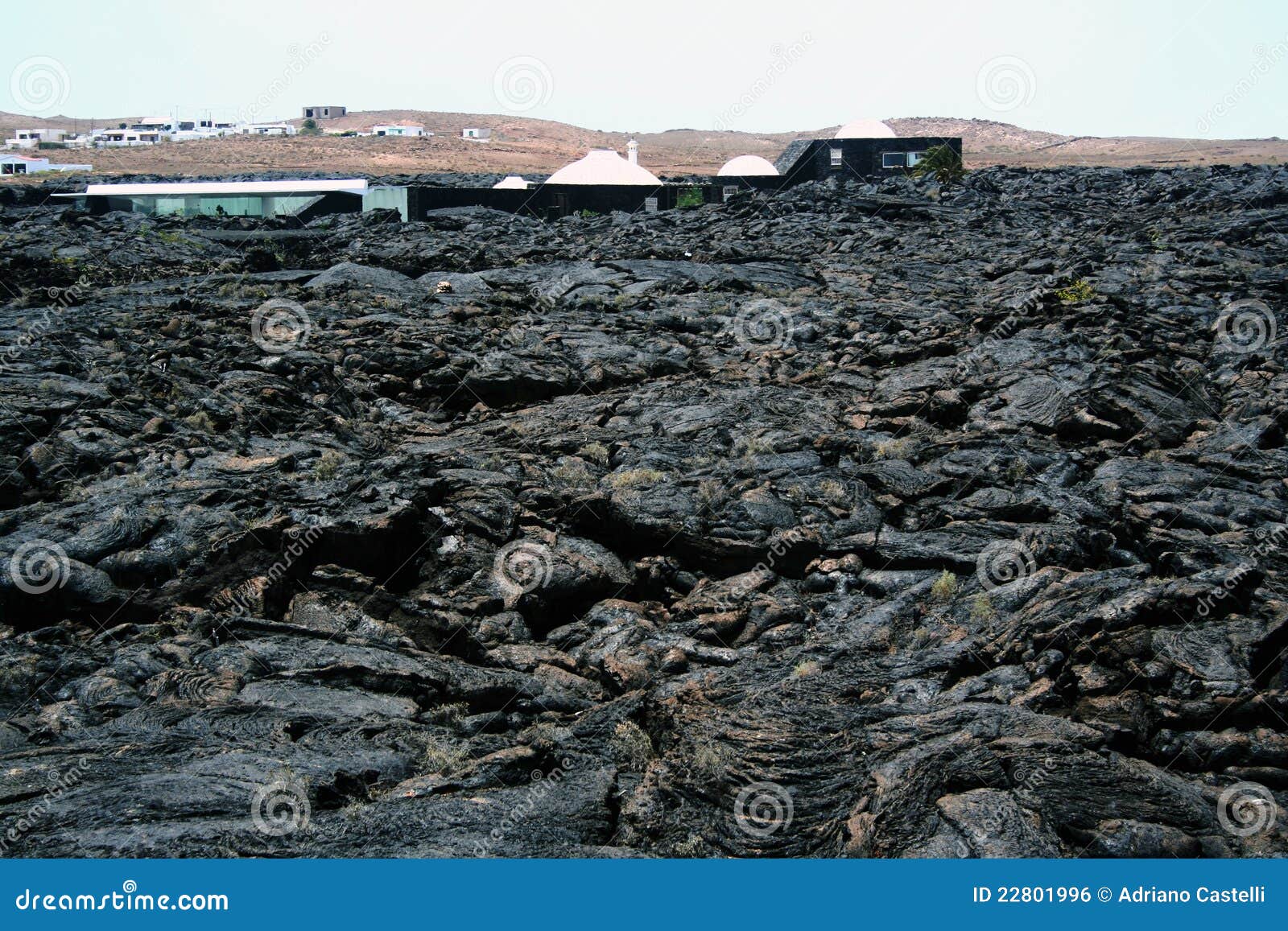 House in lava stock photo. Image of vulcano, cactus, lava - 22801996