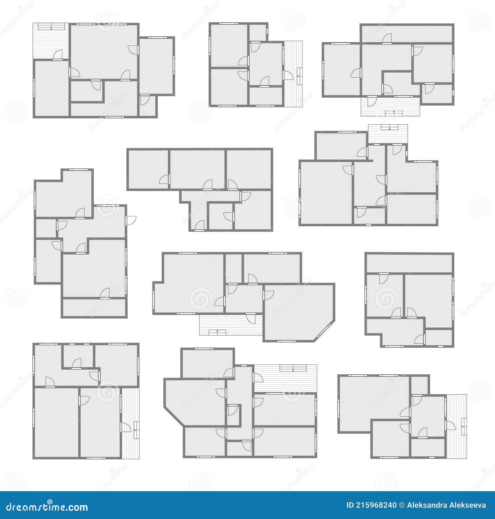 House Layout Blueprint Vector Apartment Design Project Stock Vector ...