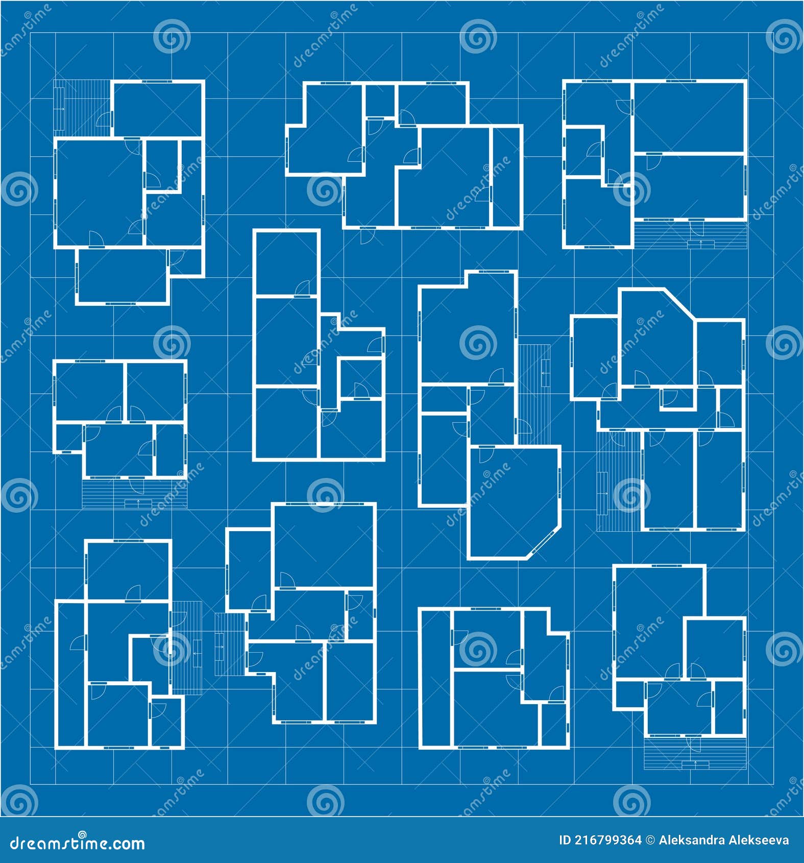 House Layout Blueprint Vector Apartment Design Project Stock Vector ...