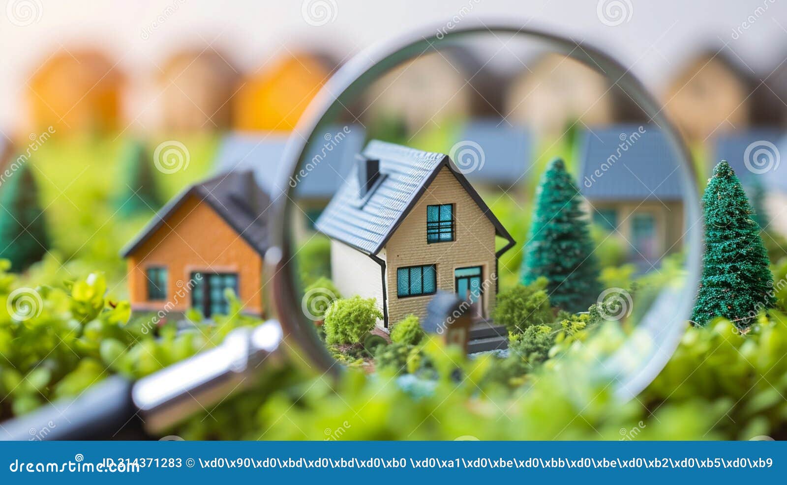 House Layout Under a Magnifying Glass Stock Image - Image of loan ...