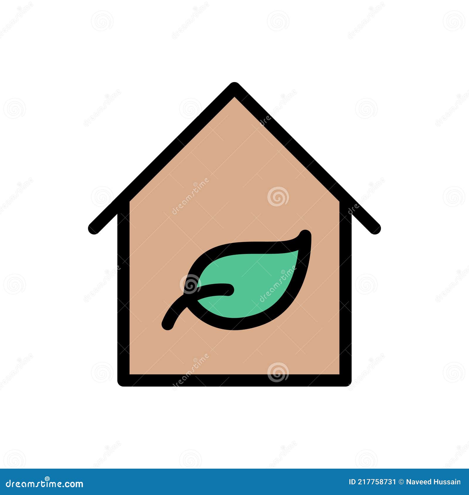 House leaf stock vector. Illustration of household, home - 217758731