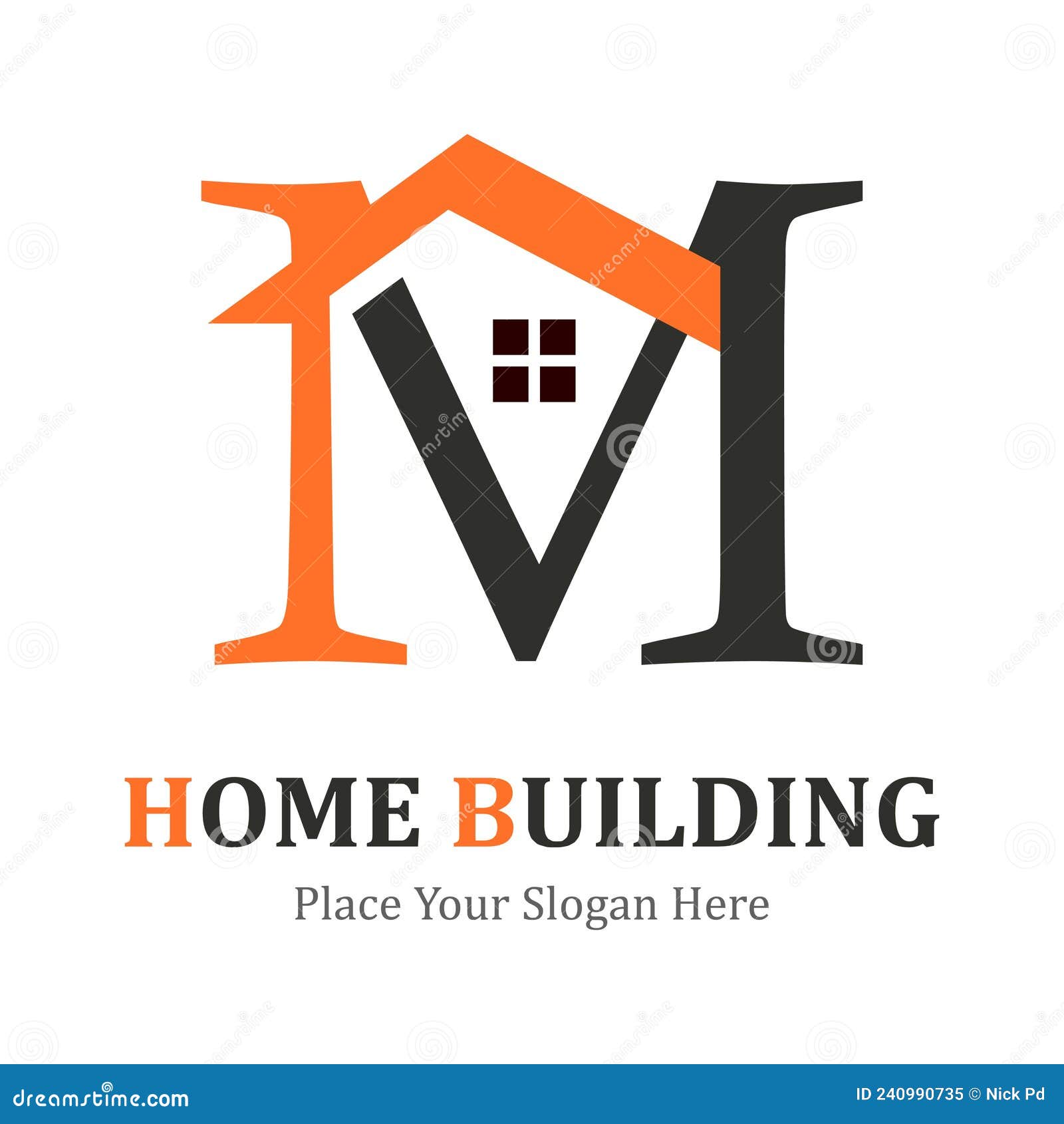 House with Letter M Vector Logo Design Stock Vector - Illustration of ...