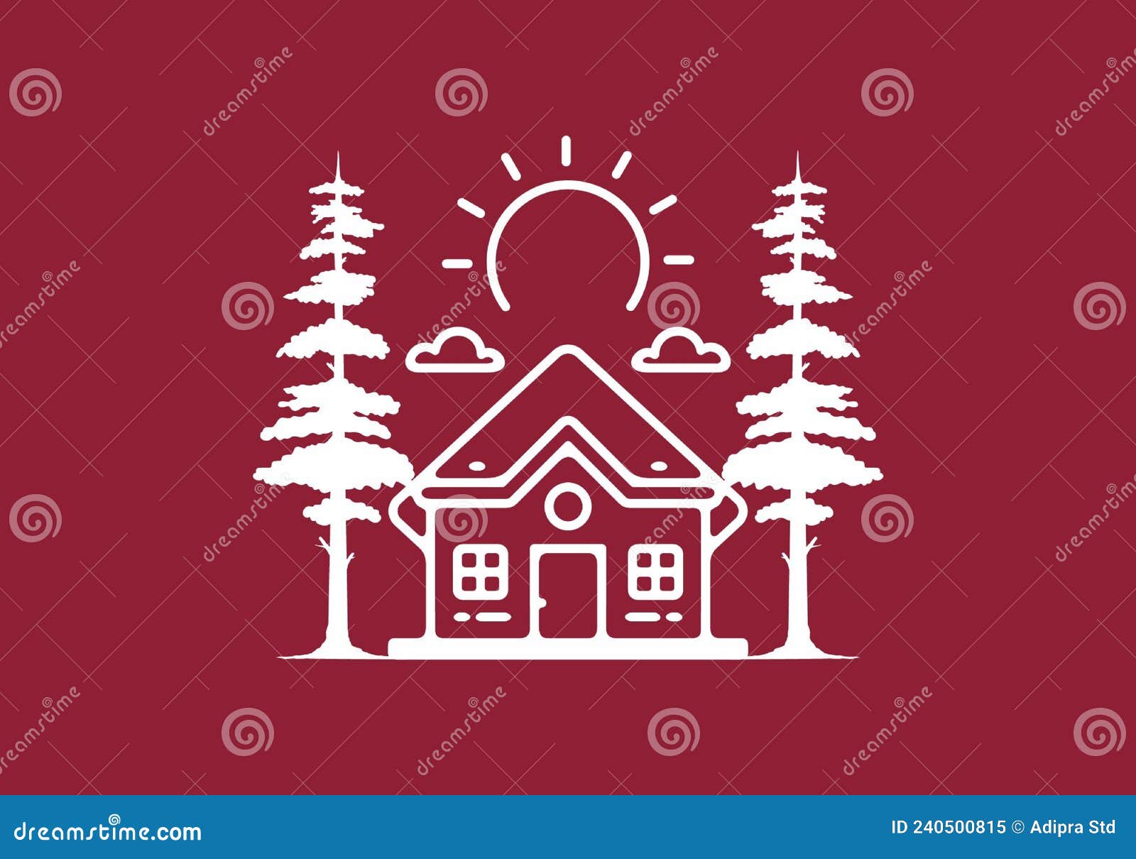 House Line Art Illustration Graphic Stock Vector - Illustration of city ...