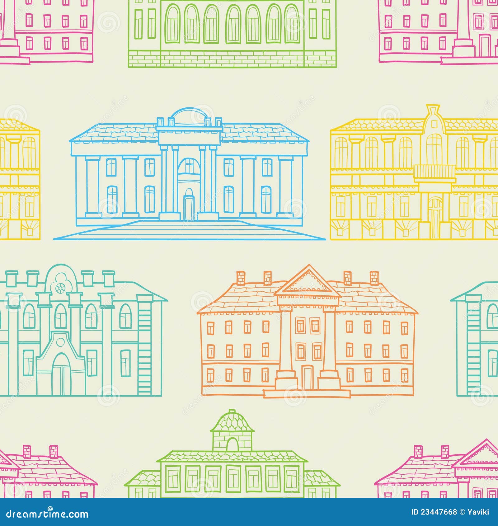 House line seamless stock vector. Illustration of design - 23447668