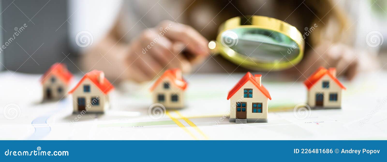 House Location Search on Map Stock Photo - Image of architect, building ...