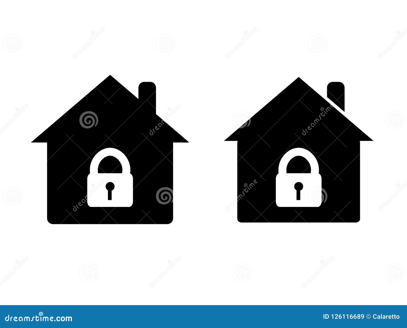 House lock icon vector stock vector. Illustration of graphic - 126116689
