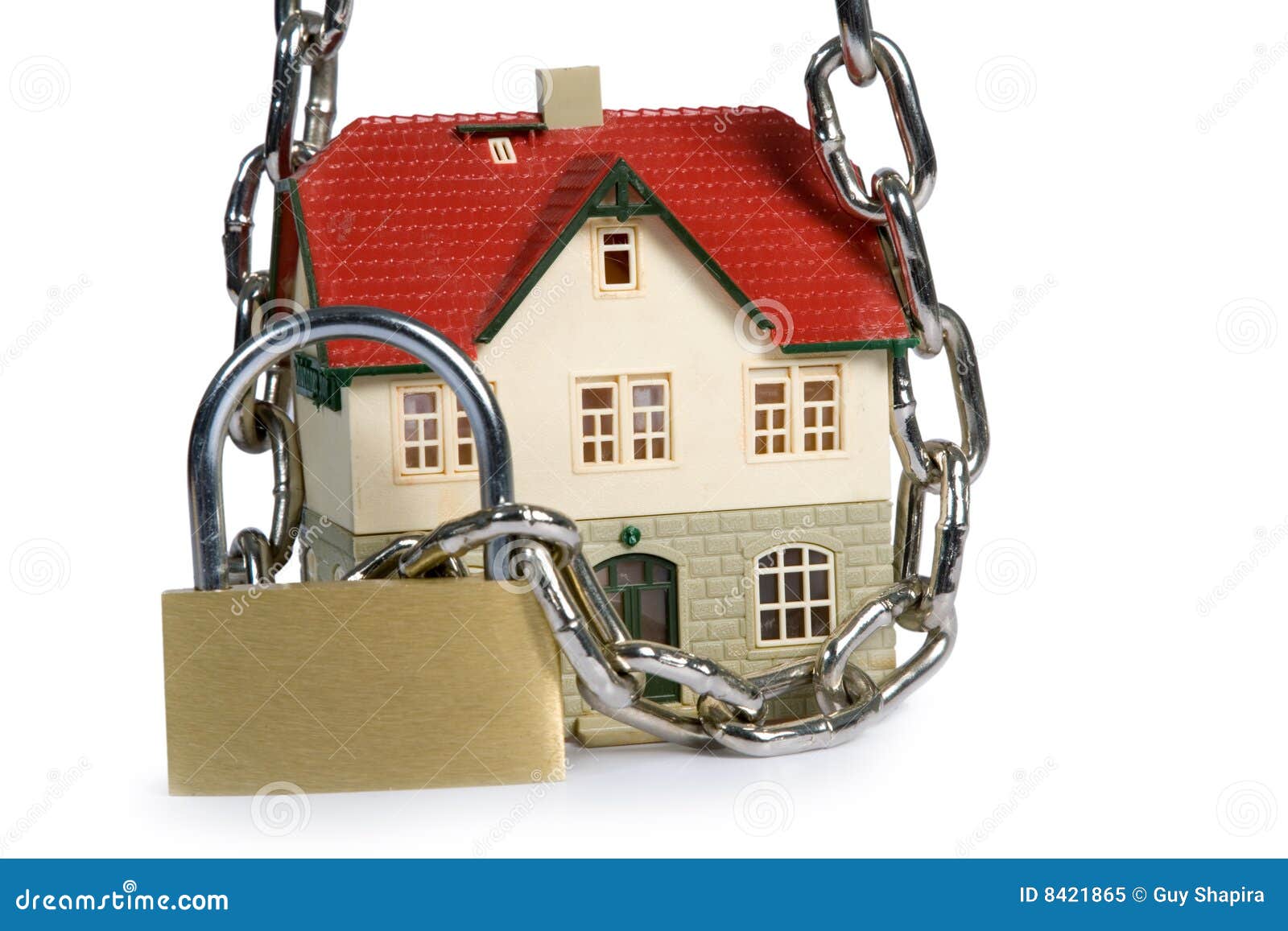 House locked with padlock stock image. Image of model - 8421865