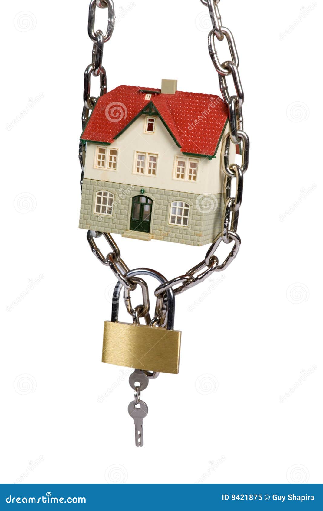 House Locked With Padlock Picture. Image: 8421875