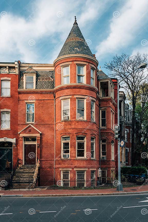 House at Logan Circle, in Washington, DC Stock Image - Image of ...