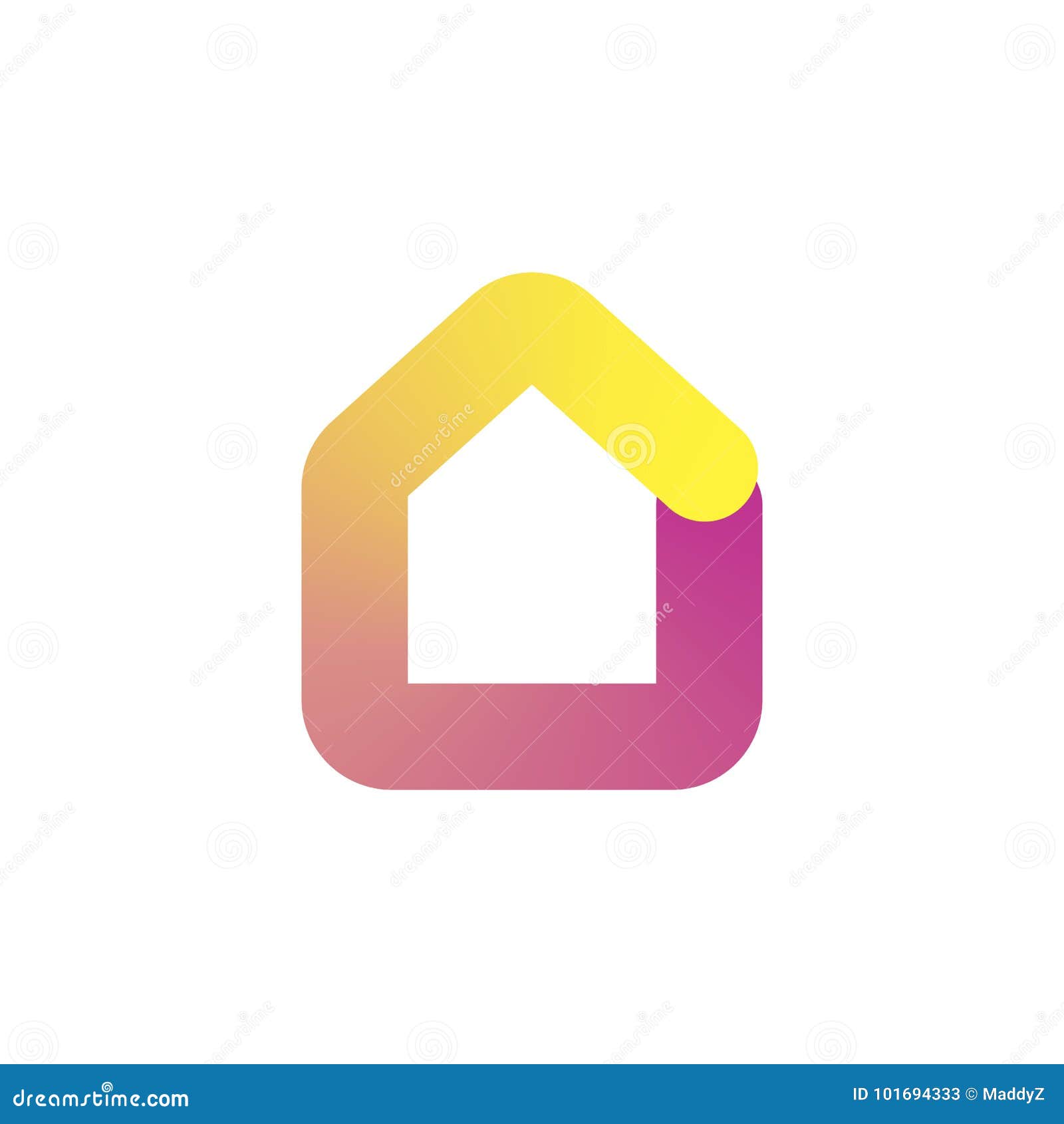 House Logo, Icon in Colorful Gradient Design Concept. Vector ...
