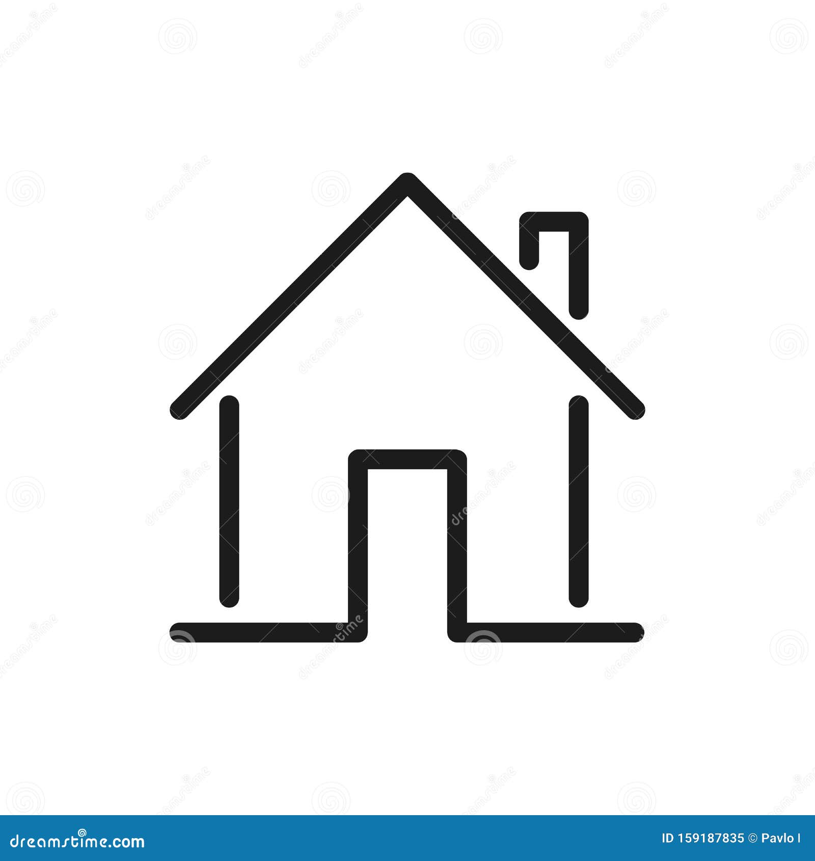House Logo Icon Linear - Vector Stock Vector - Illustration of isolated ...